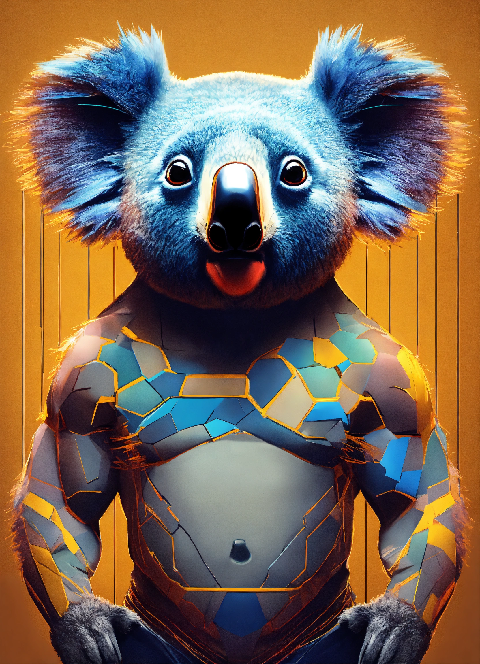Lexica - A logo, koala in human shape with muscles during fitness ...