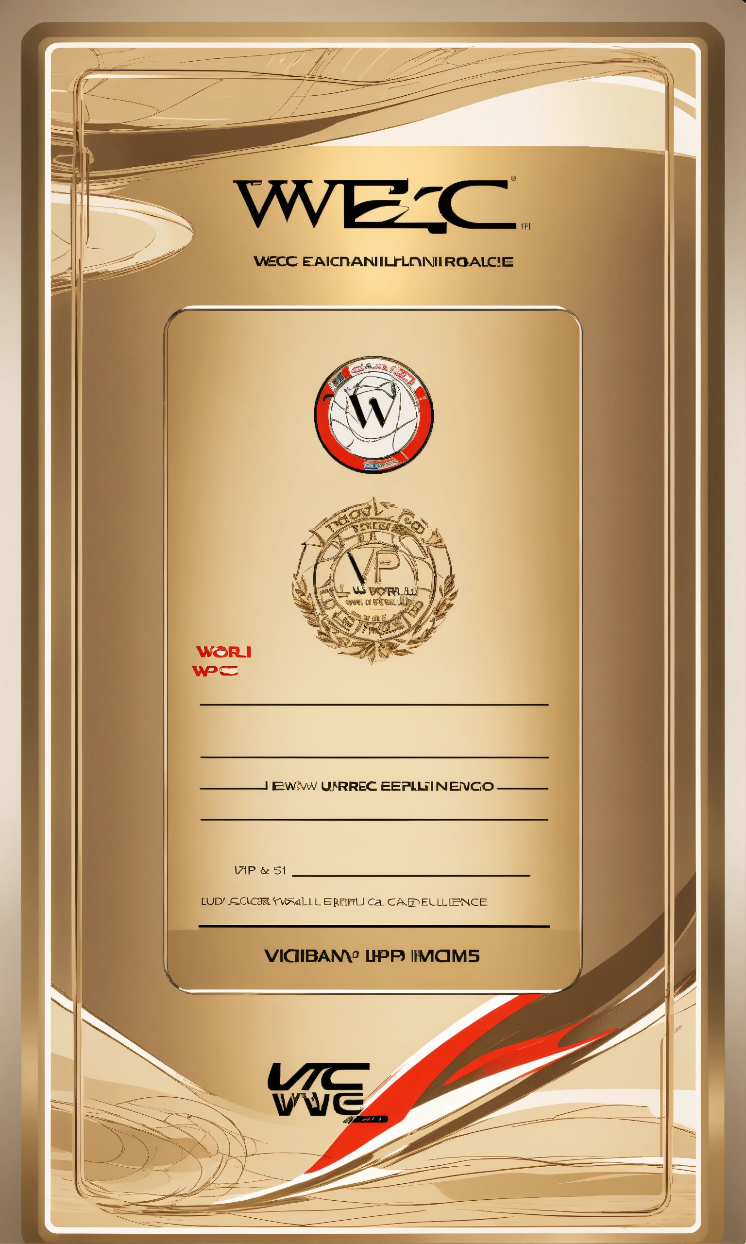 Lexica - WEC World endurance championship card VIP ID pass, beige white ...