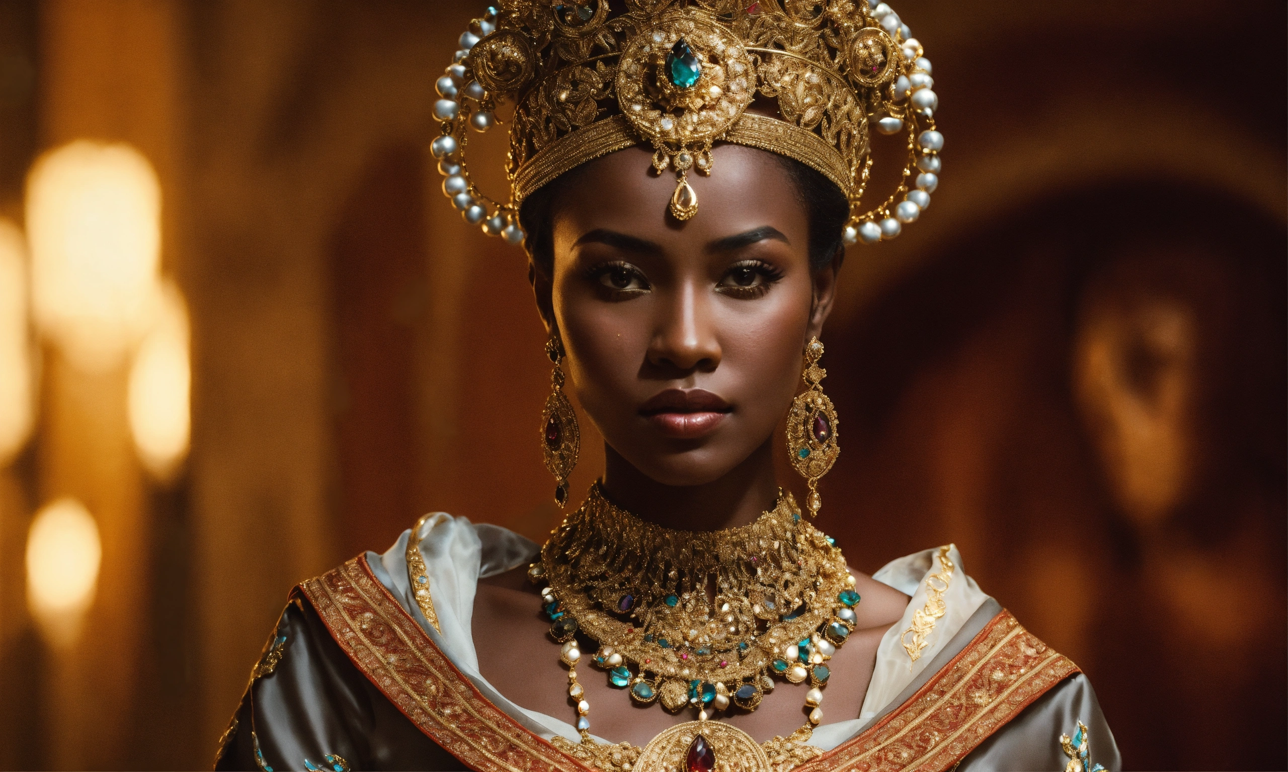 Lexica - Create a description of a majestic middle-aged queen ruling ...