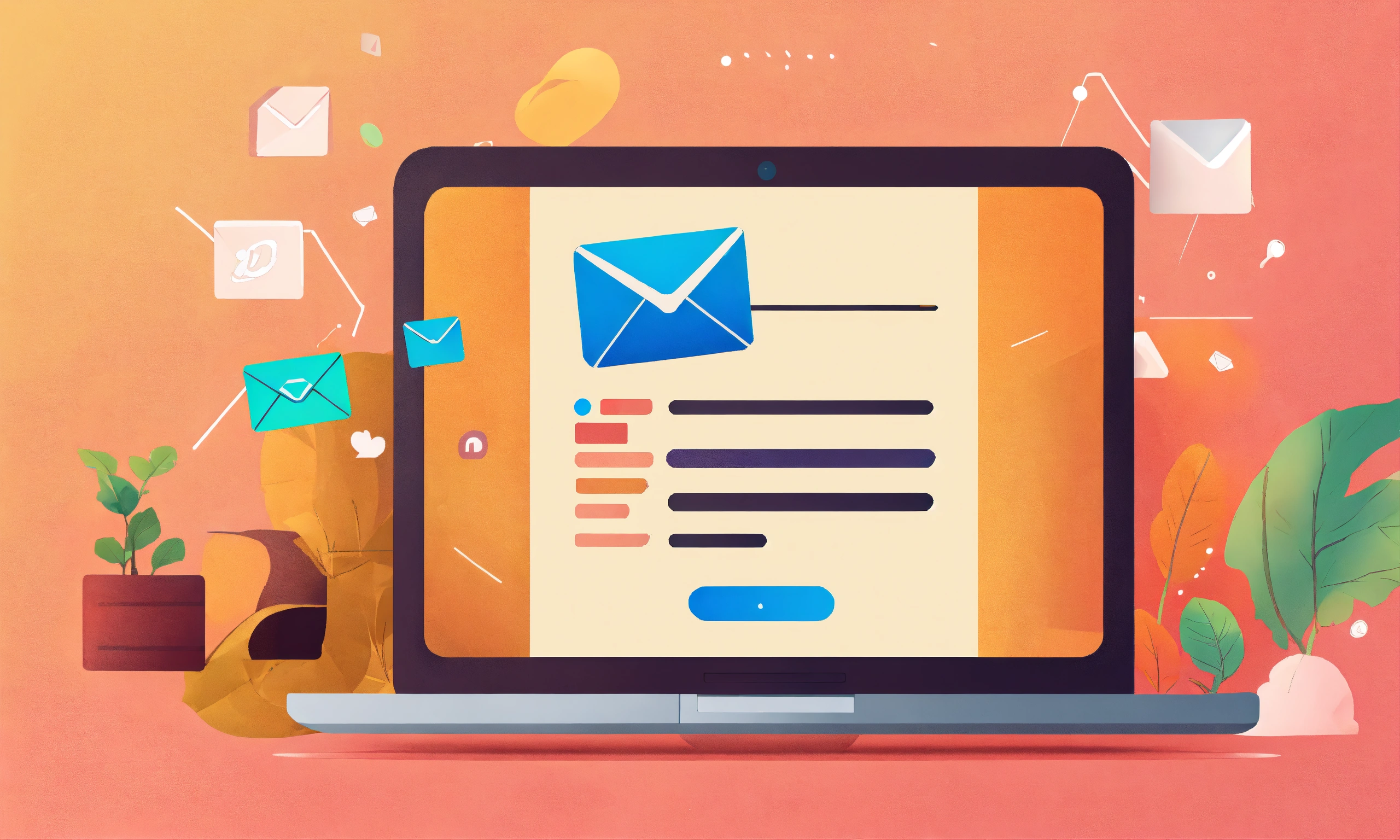 Lexica - Email address on laptop illustration