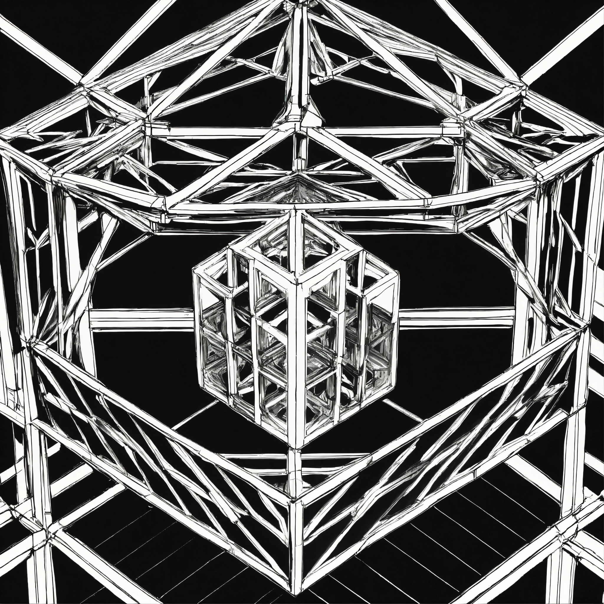 Lexica - Taoist tesseract body fractal three point perspective ...