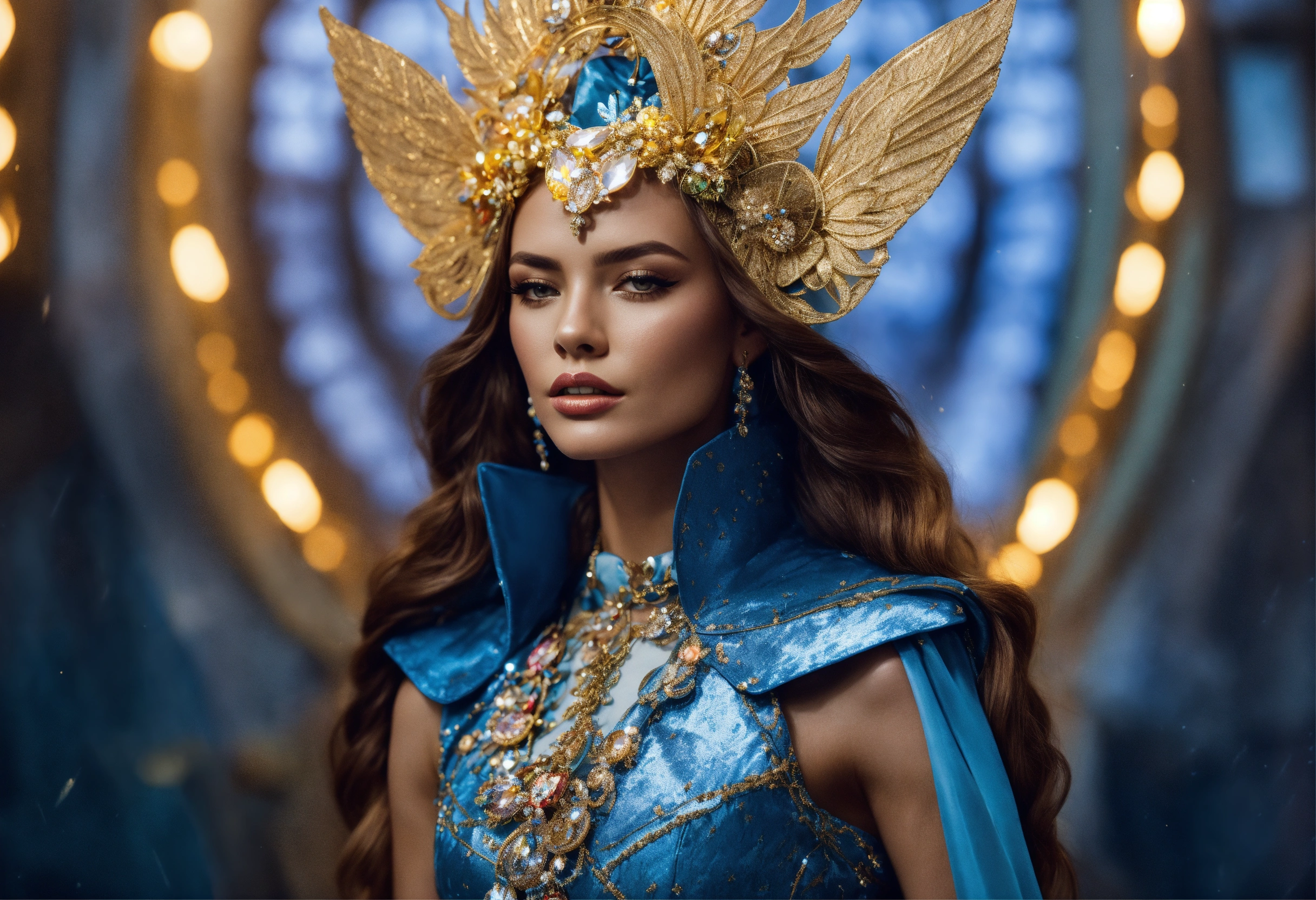 Lexica - A beautiful lightning queen, fashion portrait for VOGUE