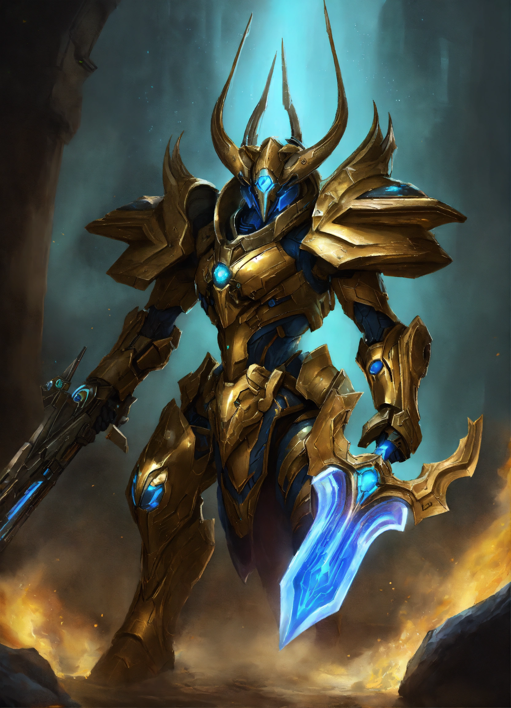 Lexica - Retribution of scyrah dawnguard sentinel, starcraft protoss art