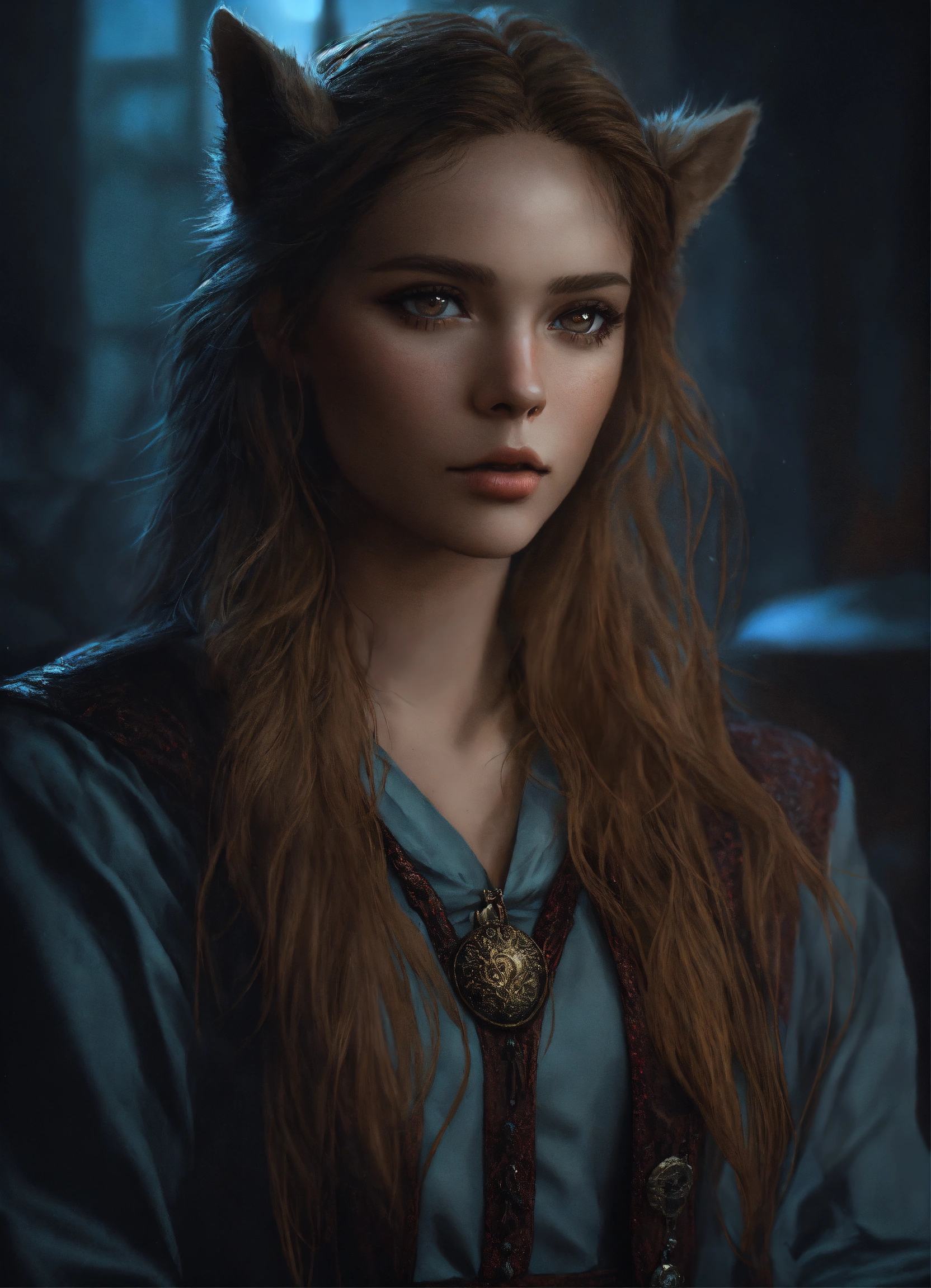 Lexica - Beautiful girl in werewolf academy, mystic, dark fantasy ...