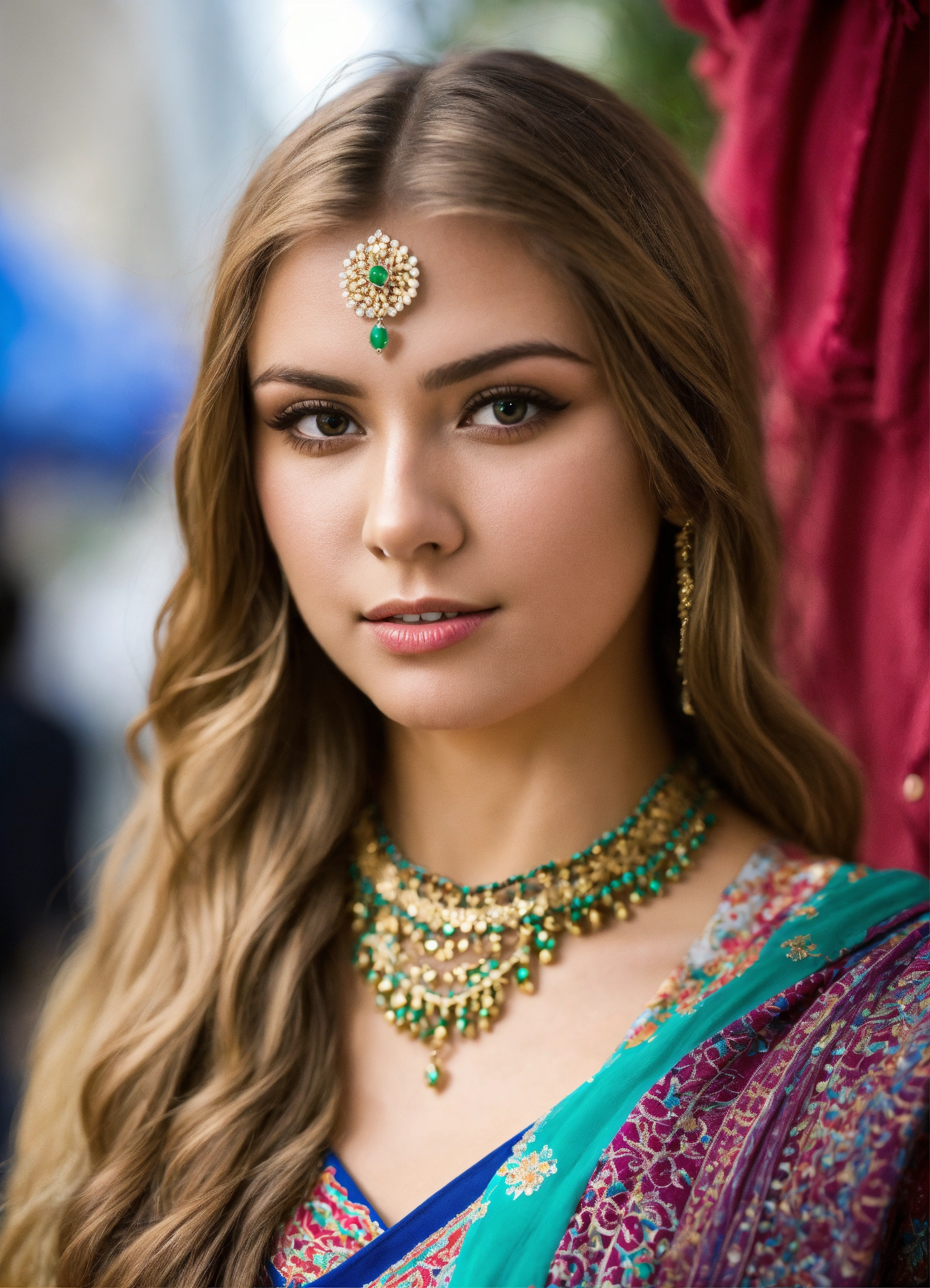 Lexica - Bindi on white girl