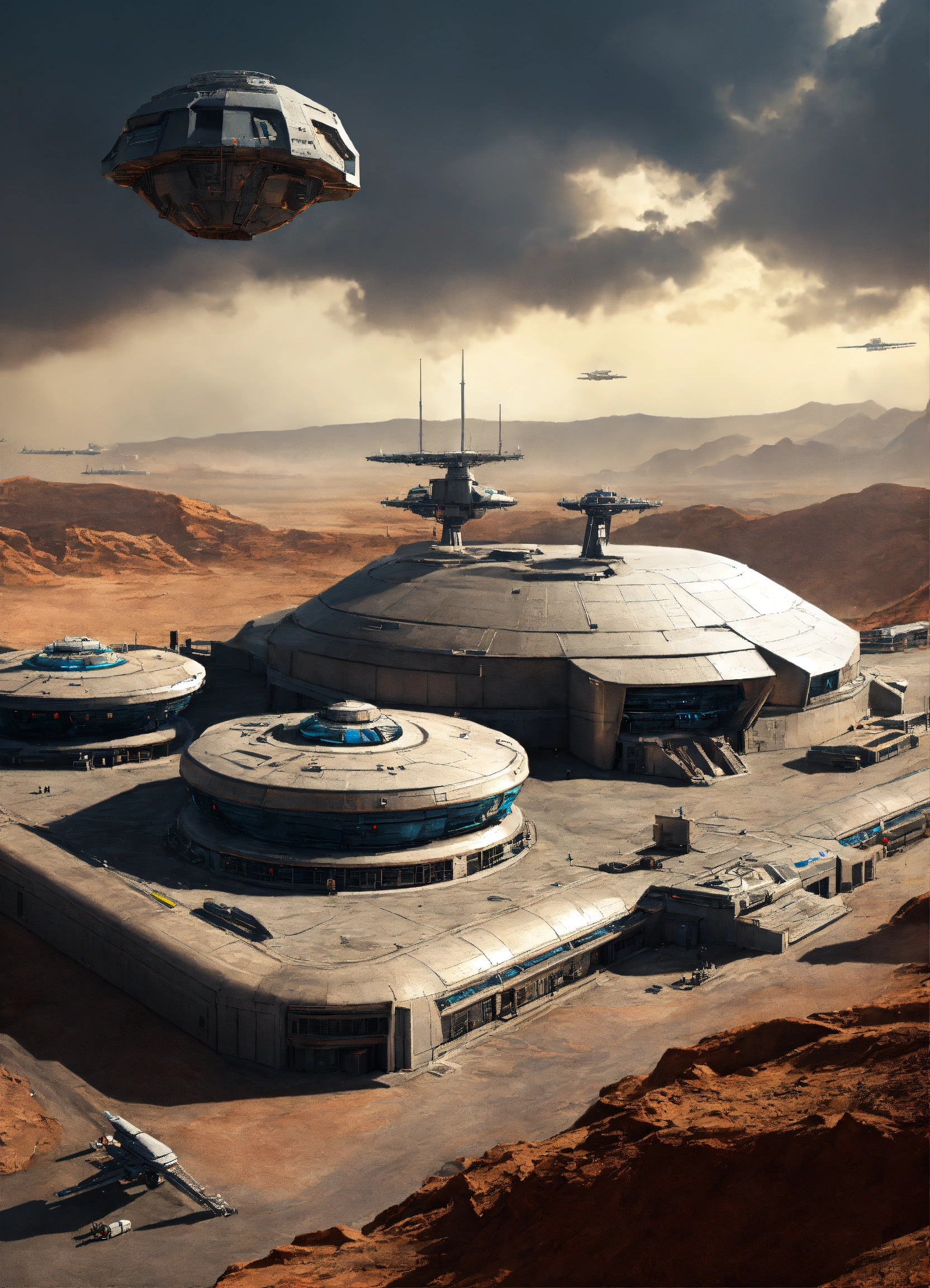 Lexica - Large sci fi military base,