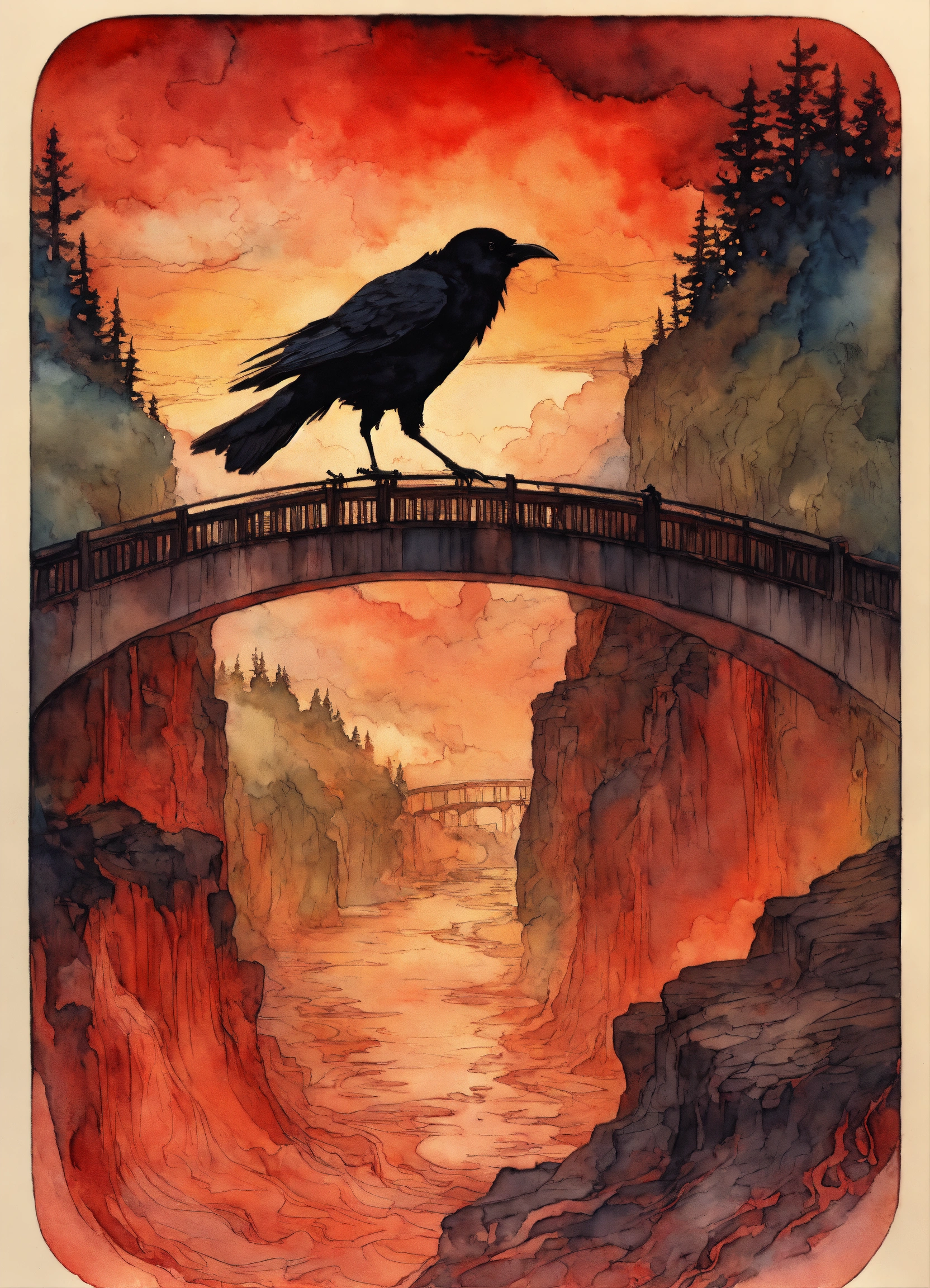 Lexica - A Crow silhouette flying through the smoke. A silhouette ...