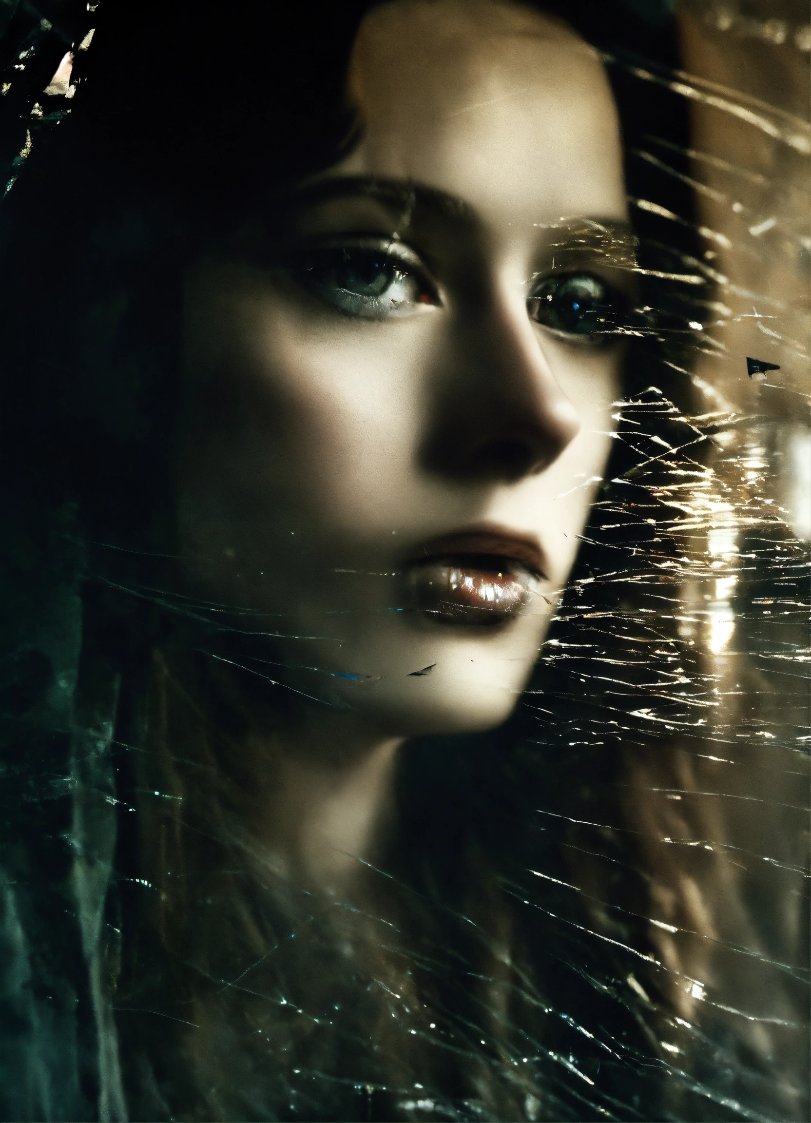 Lexica - Double Exposure photo, featuring eye, shattered mirror effect ...