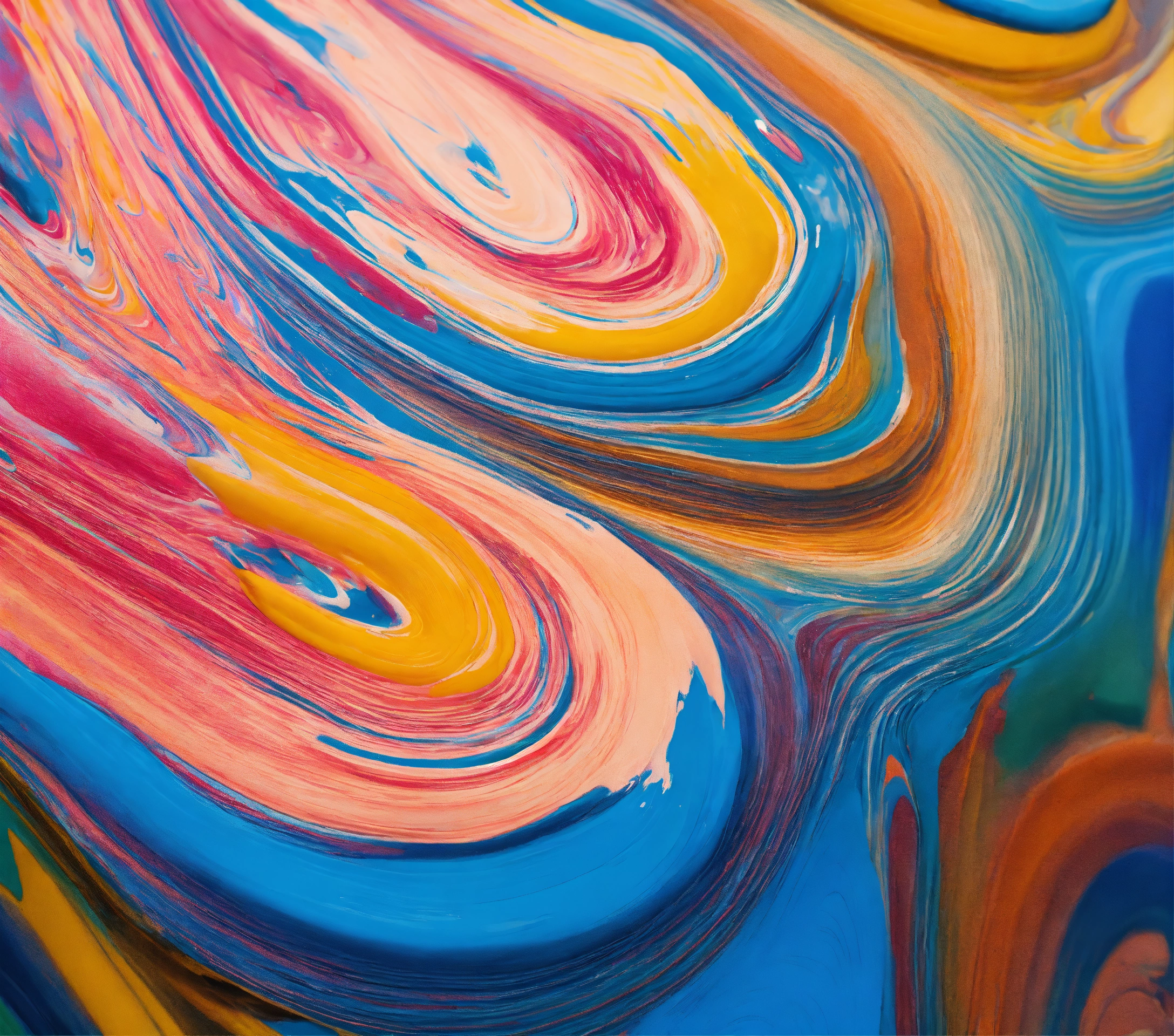 Lexica - Swirling paint being mixed, close up, inside, swirling, paint ...