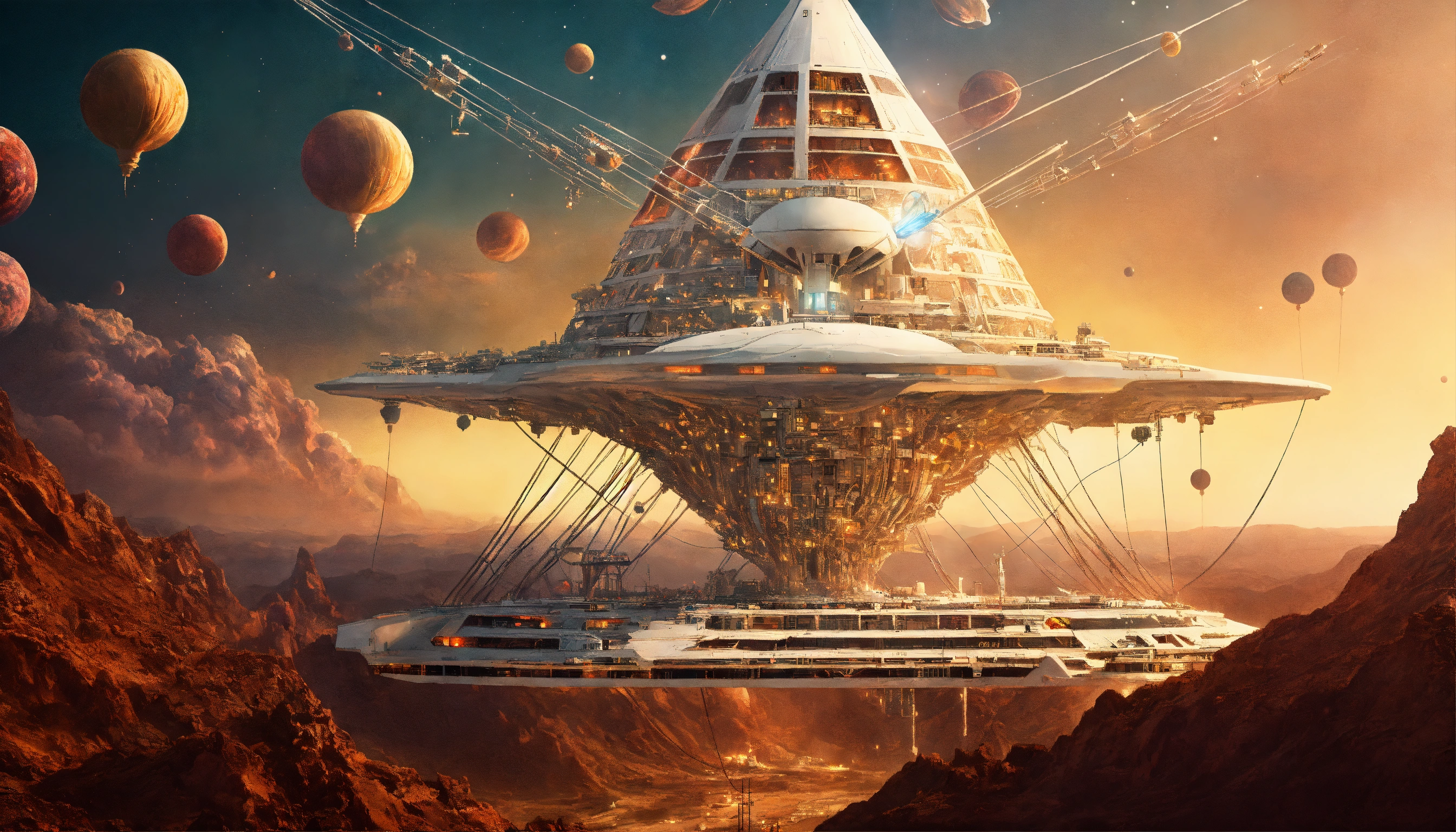 Lexica - Large landscape Photography, a large futuristic white ...