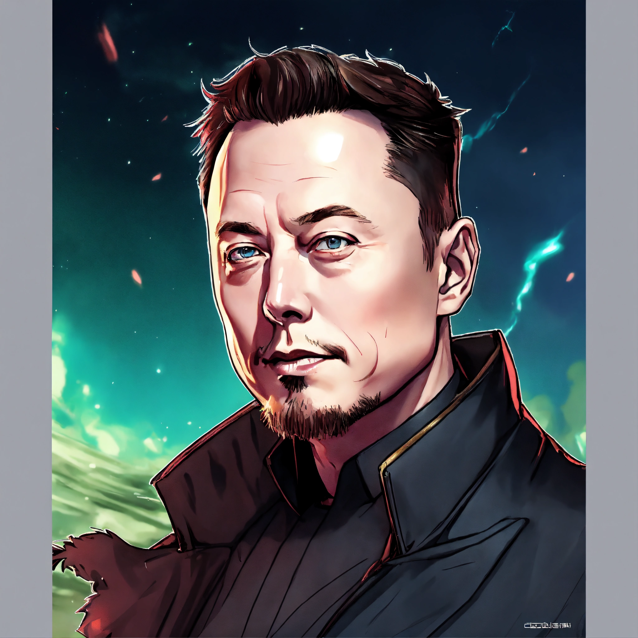 Lexica - Elon musk in evil anime style