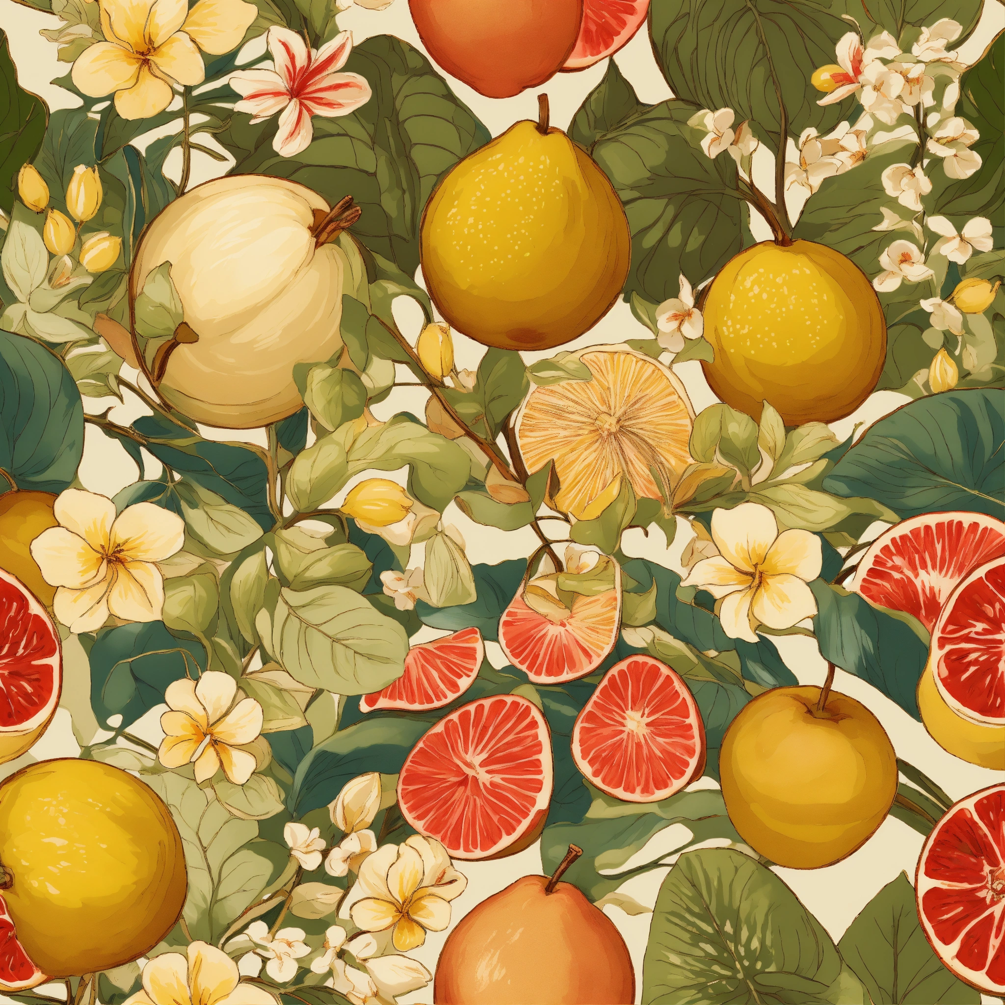 Lexica - Create a stylistic Art Nouveau inspired pattern with a variety ...