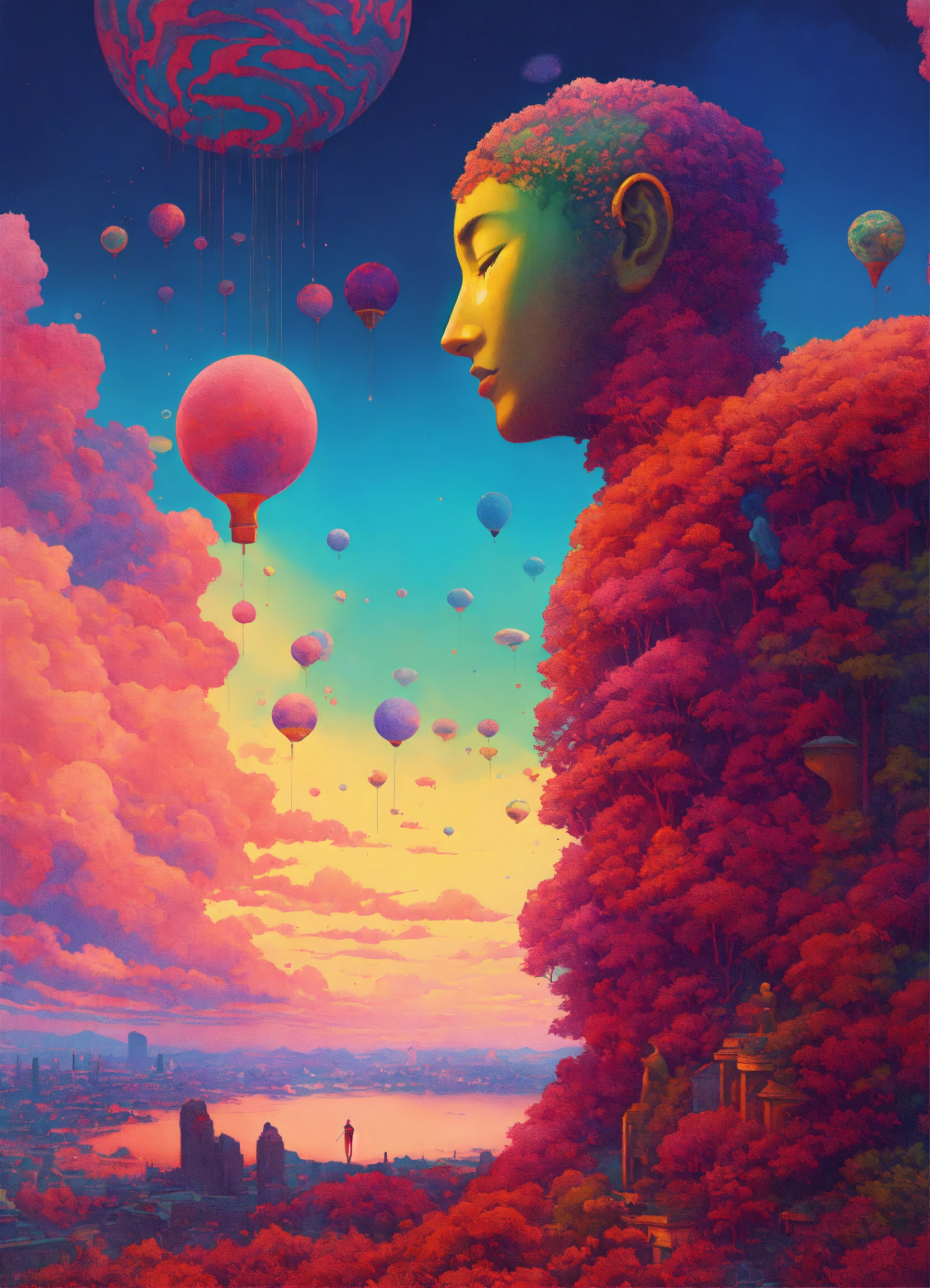 Lexica - Describe your image A colorful vibrant closeup portrait of a ...