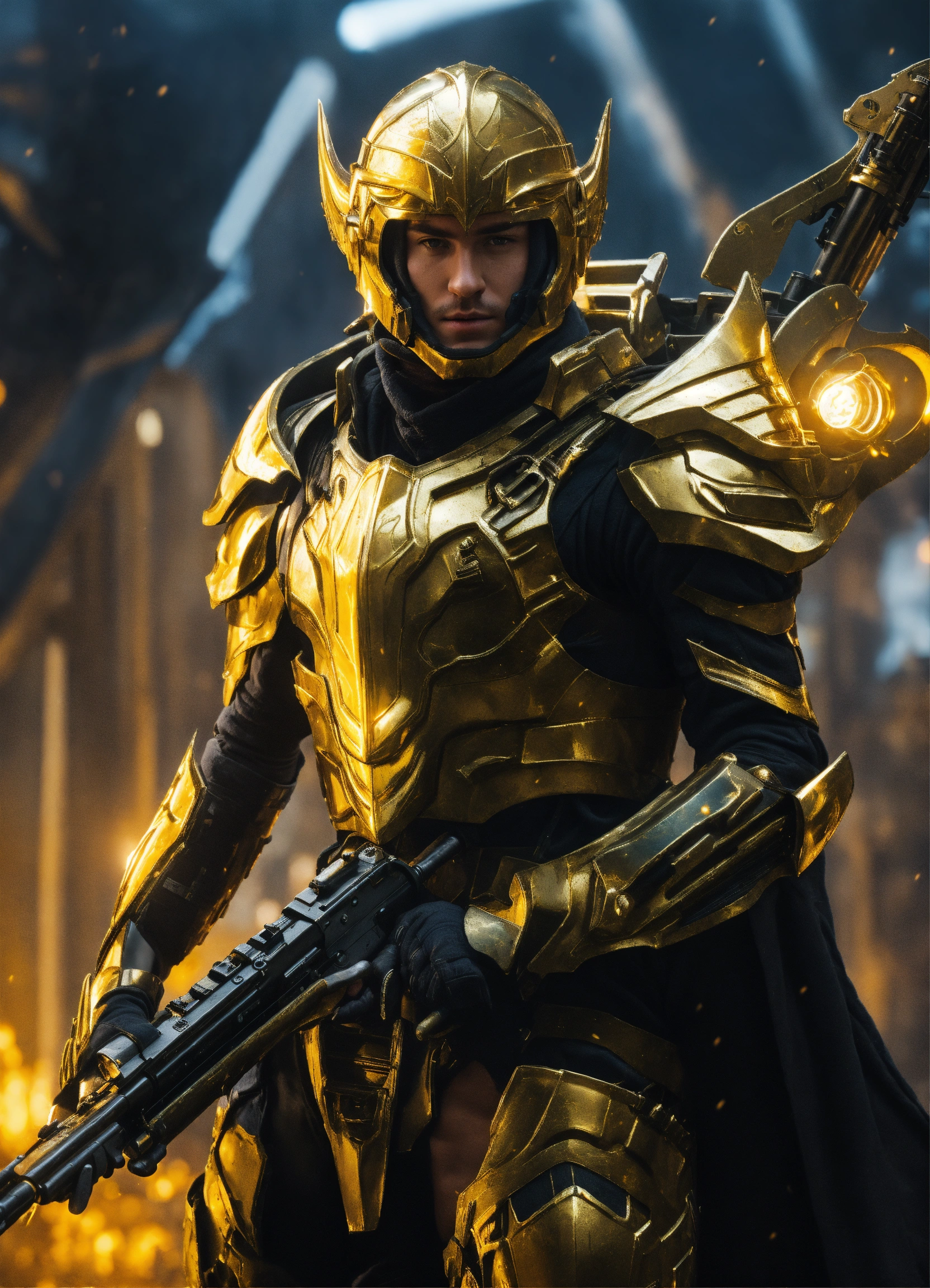 Lexica - High elf sci fi soldier wearing heavy sci fi elven armor ...