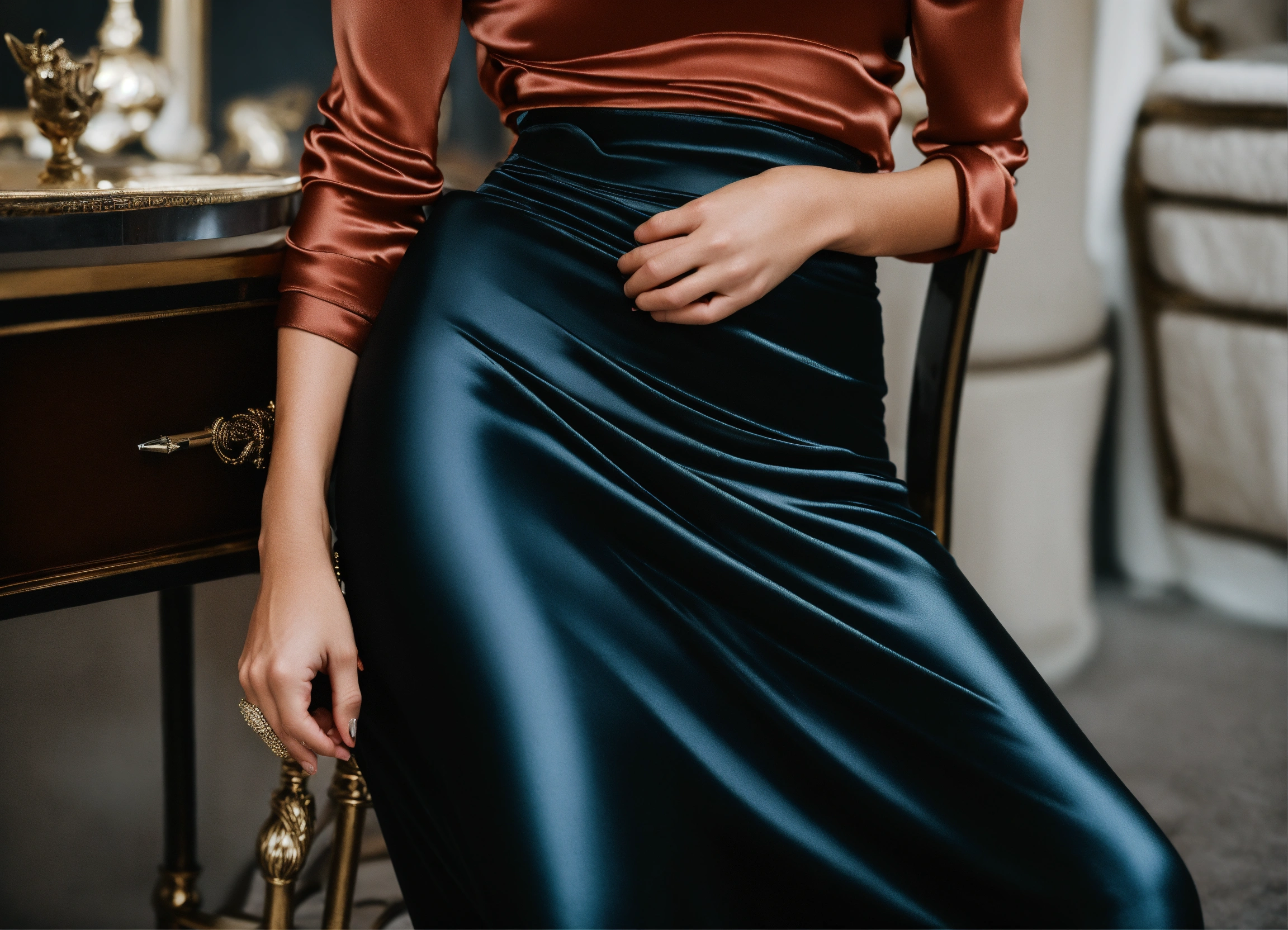 Lexica - Man with godlike body wearing black Satin shiny figure-hugging ...