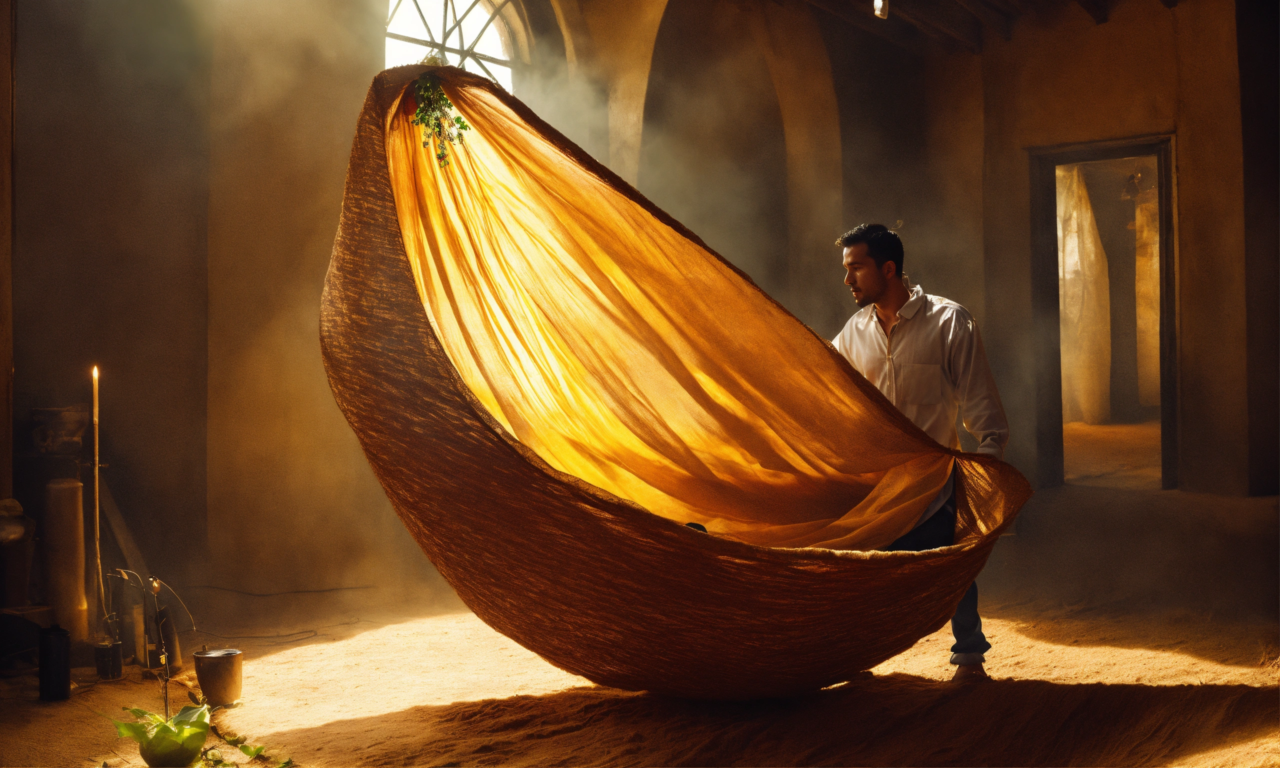 Lexica - Create an image of a man emerging from a cocoon, suggesting ...