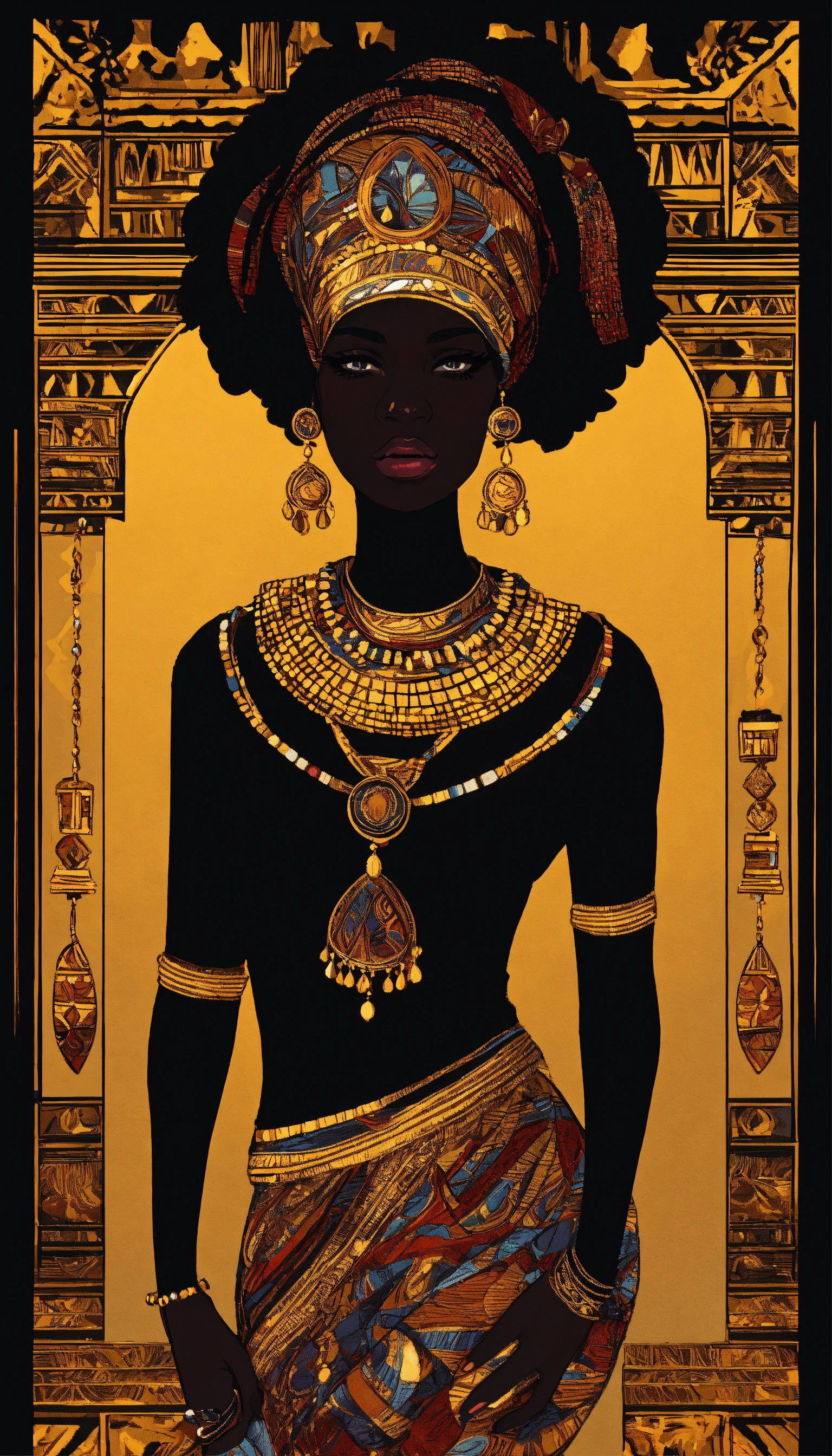 Lexica - Regal African Queen Black Woman, traditional African queen ...