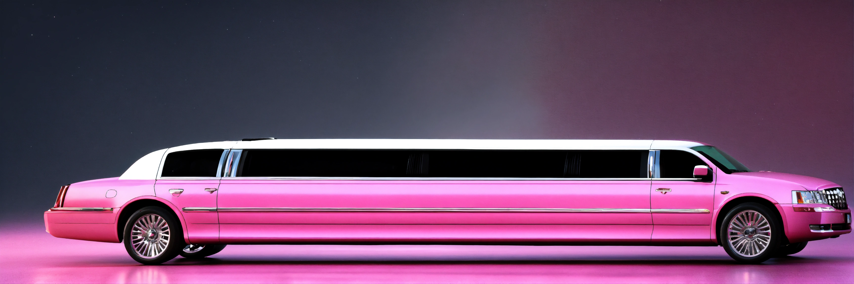 Lexica - Long pink limo, car rental, 3D, photo-realistic, 4K, high ...