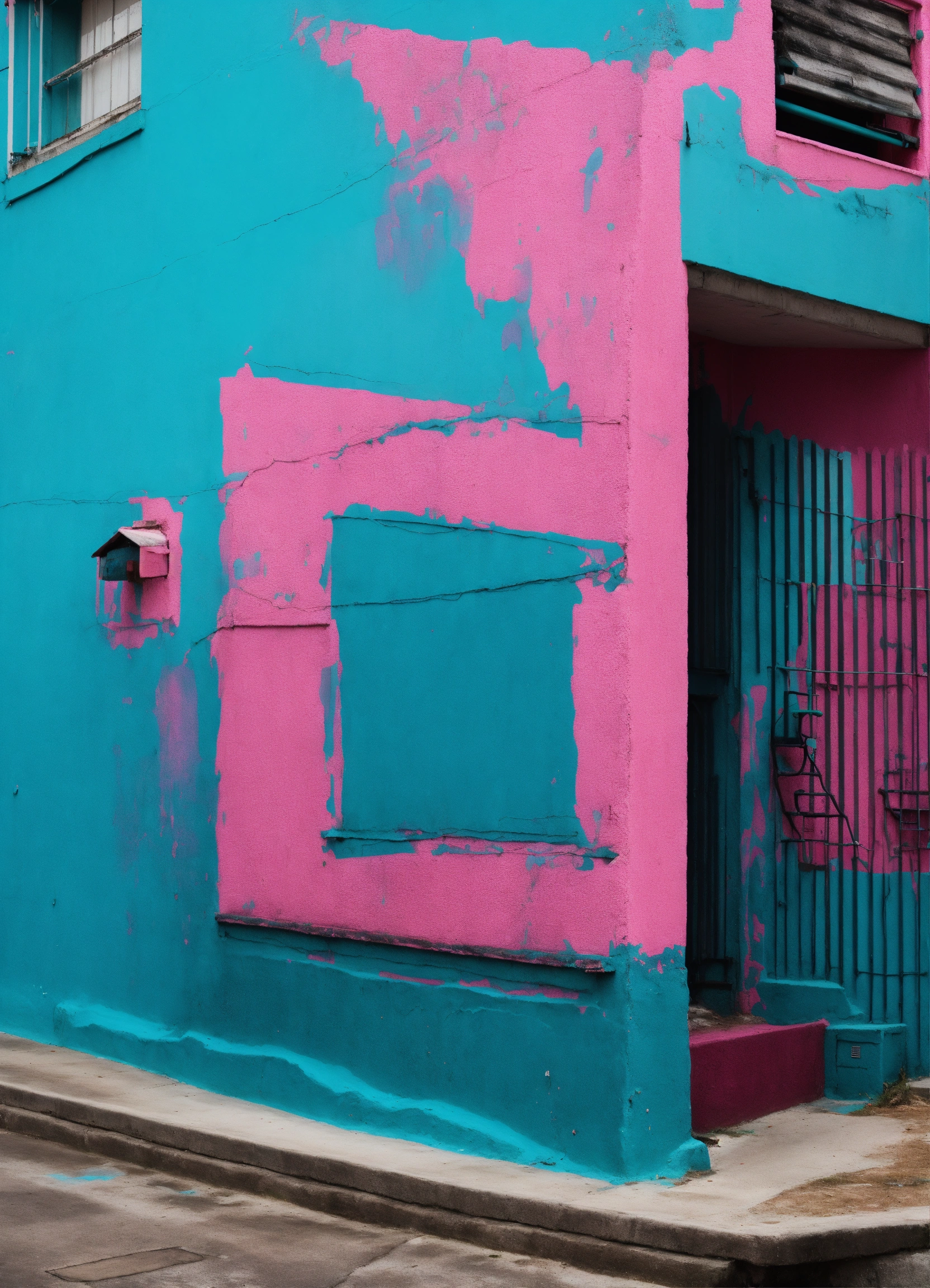Lexica - Flashy wall graffiti with pink and miami blue touch