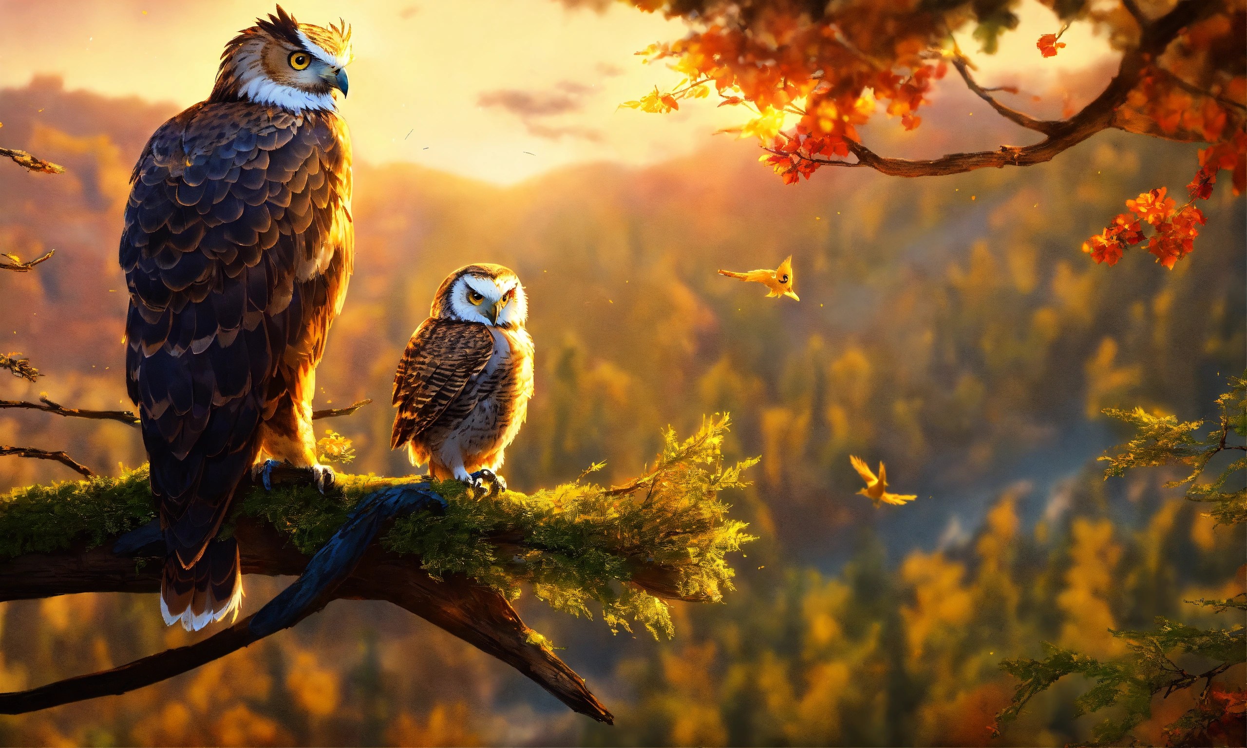 Lexica - One sunny morning, as Eli (small eagle)was perched on a branch ...