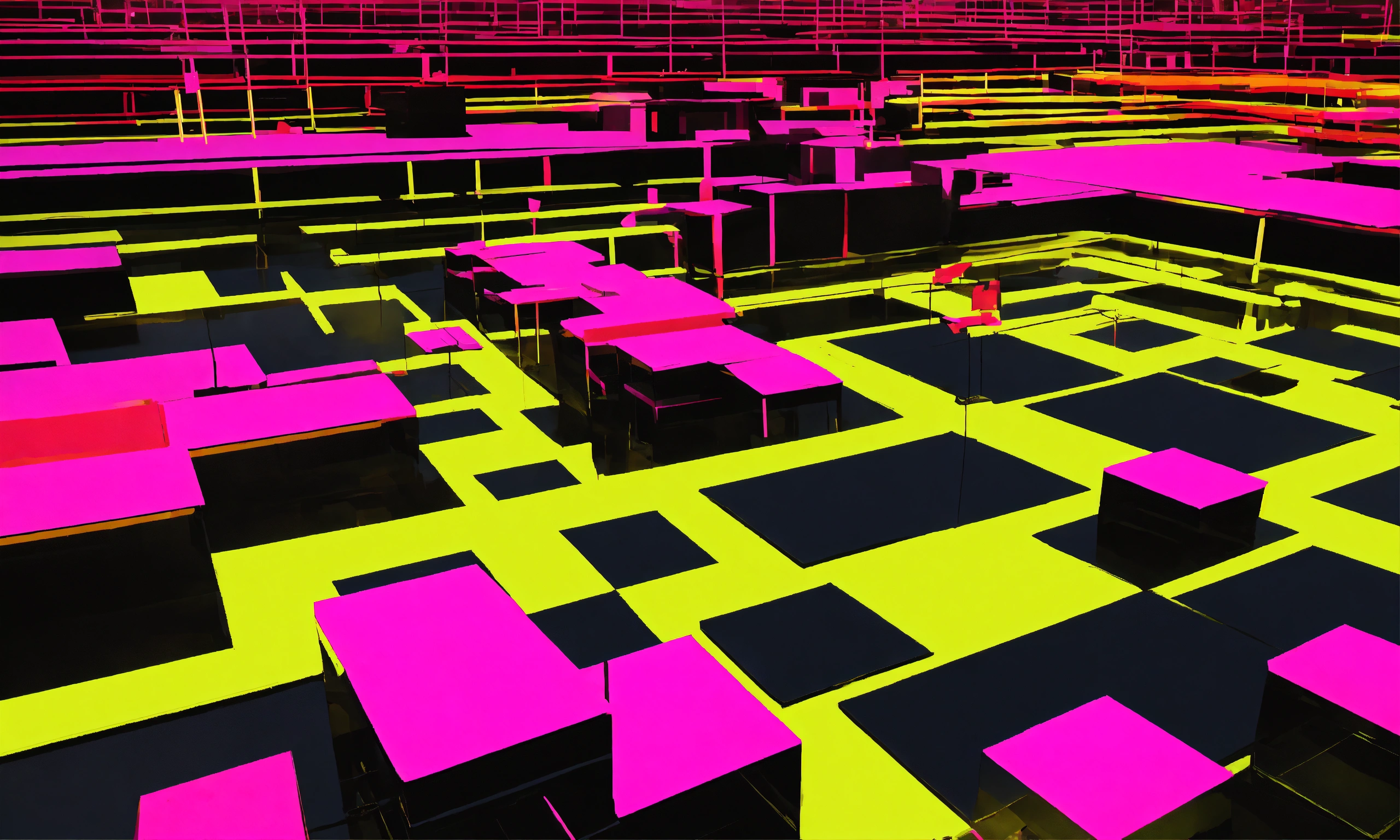 Lexica - Abstractions of a city park with environmental objects, black ...