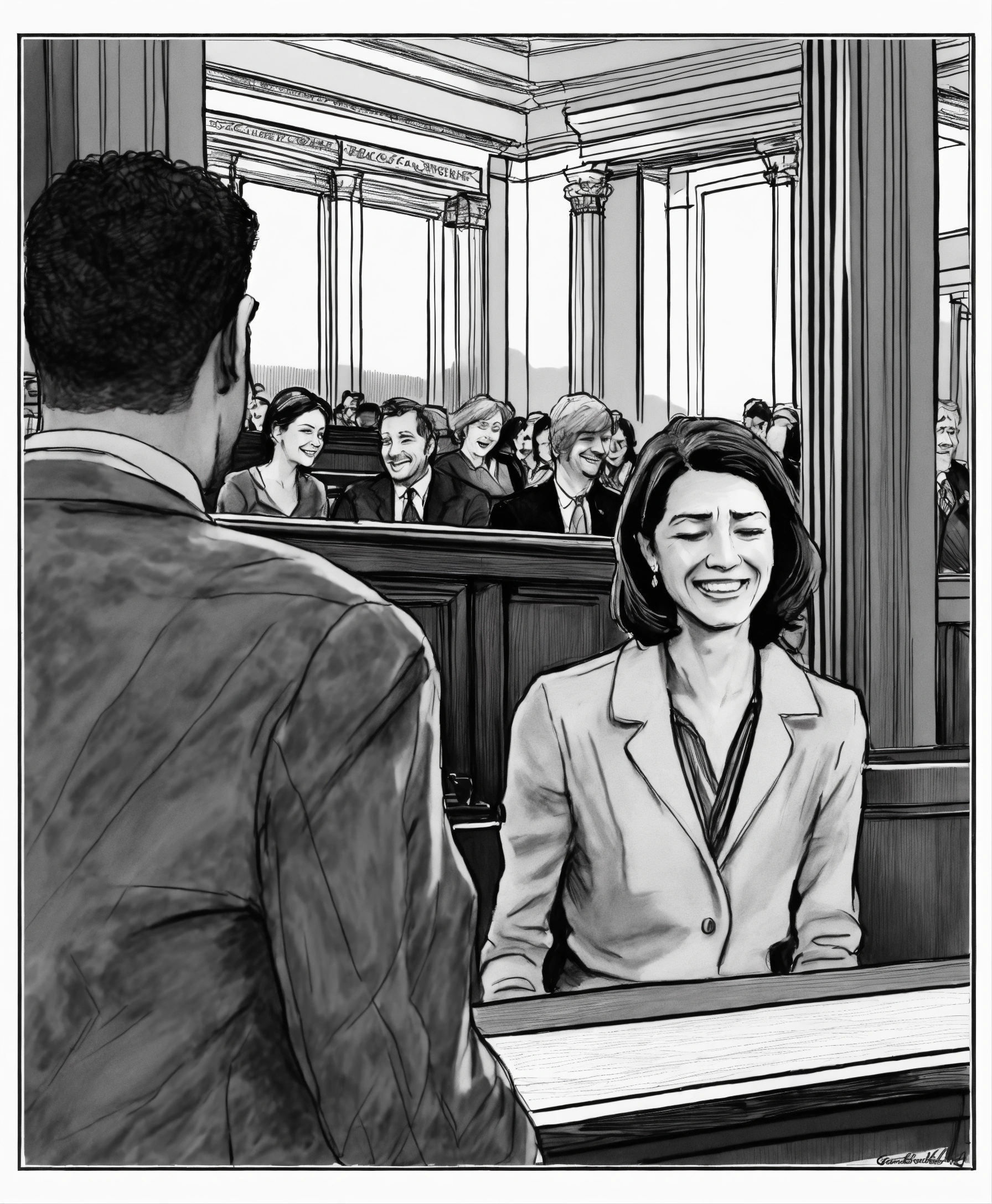 Lexica - Generate a black and white pen and ink sketch illustrating a ...