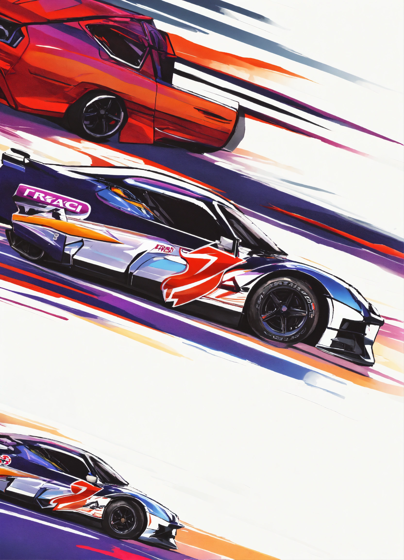 Lexica - Clean modern drag race car badge stickers