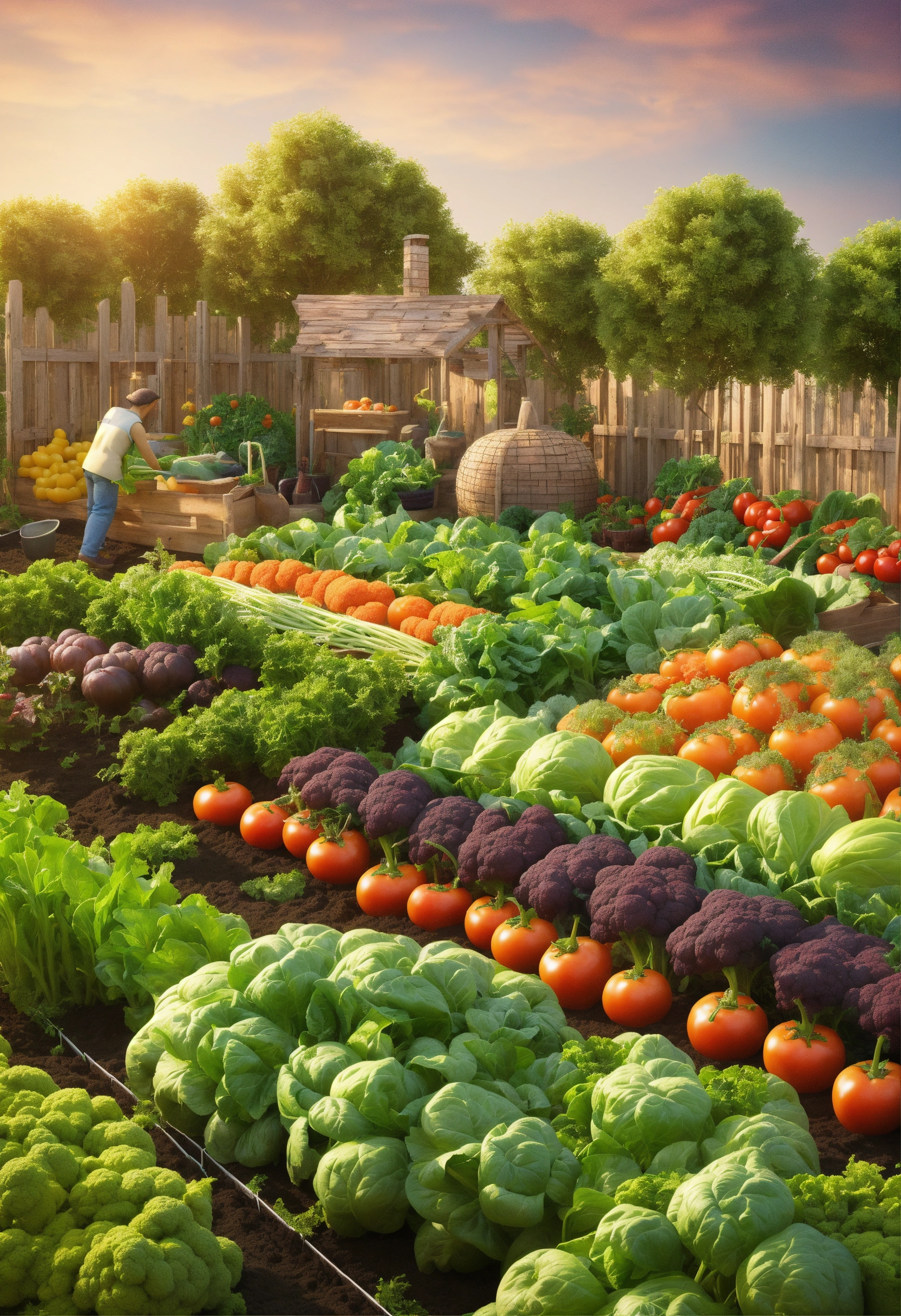 Lexica - Vegetable garden illustration 3d art