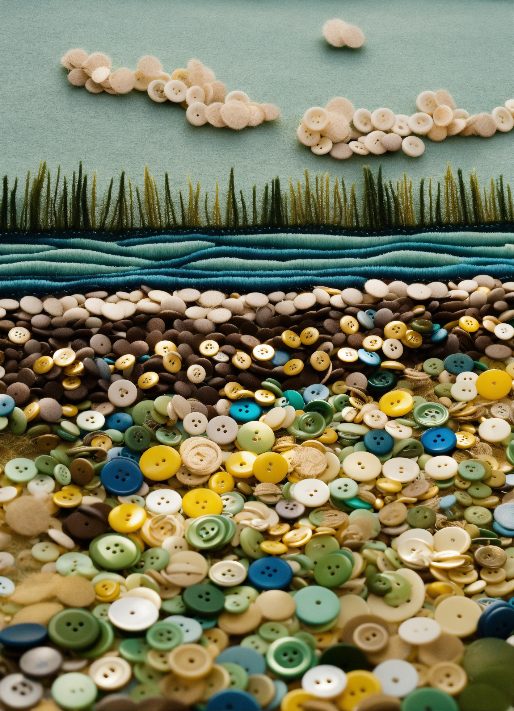 Lexica - Picture of a sea shore scene everything in the picture made ...