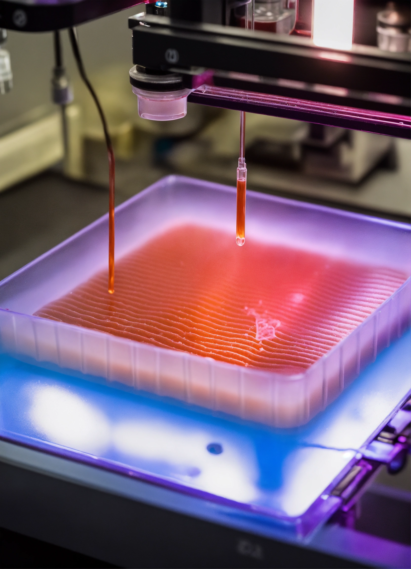 Lexica - 3d bioprinting of single fine channles in milky white gelatin ...