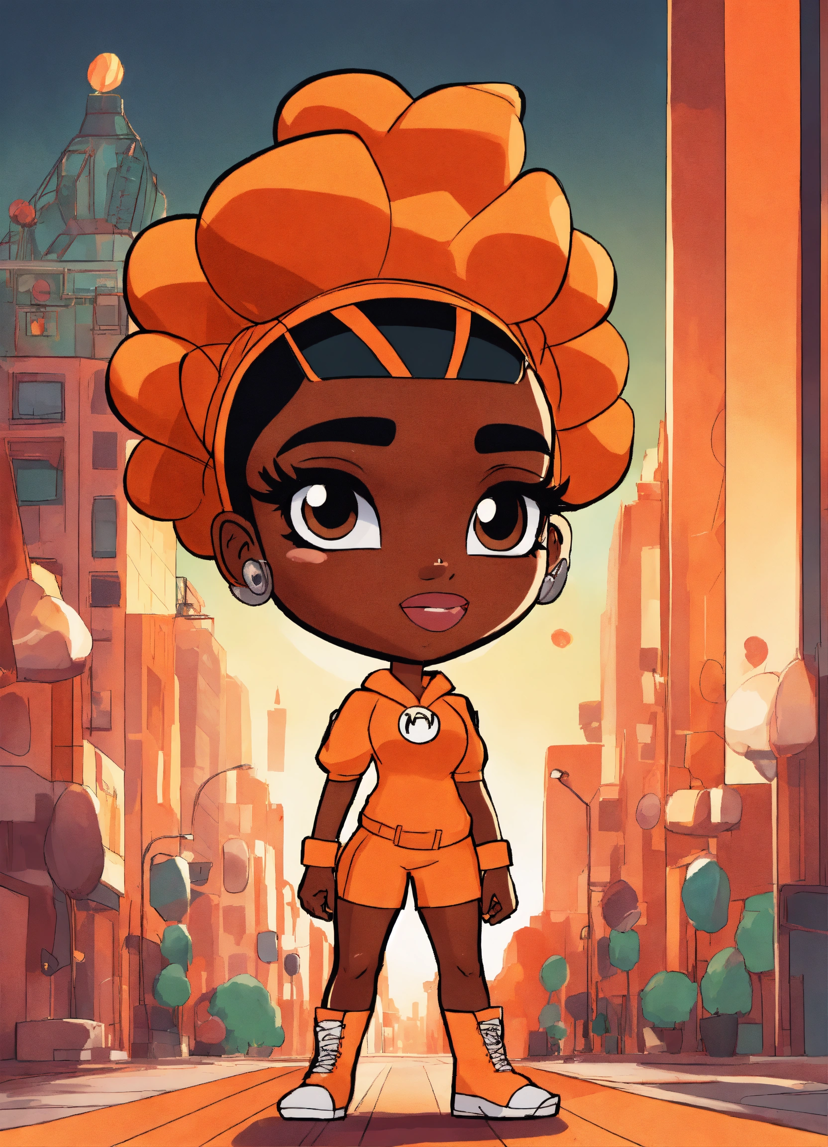 Lexica - Create a playful power puff girl inspired 4 black female ...