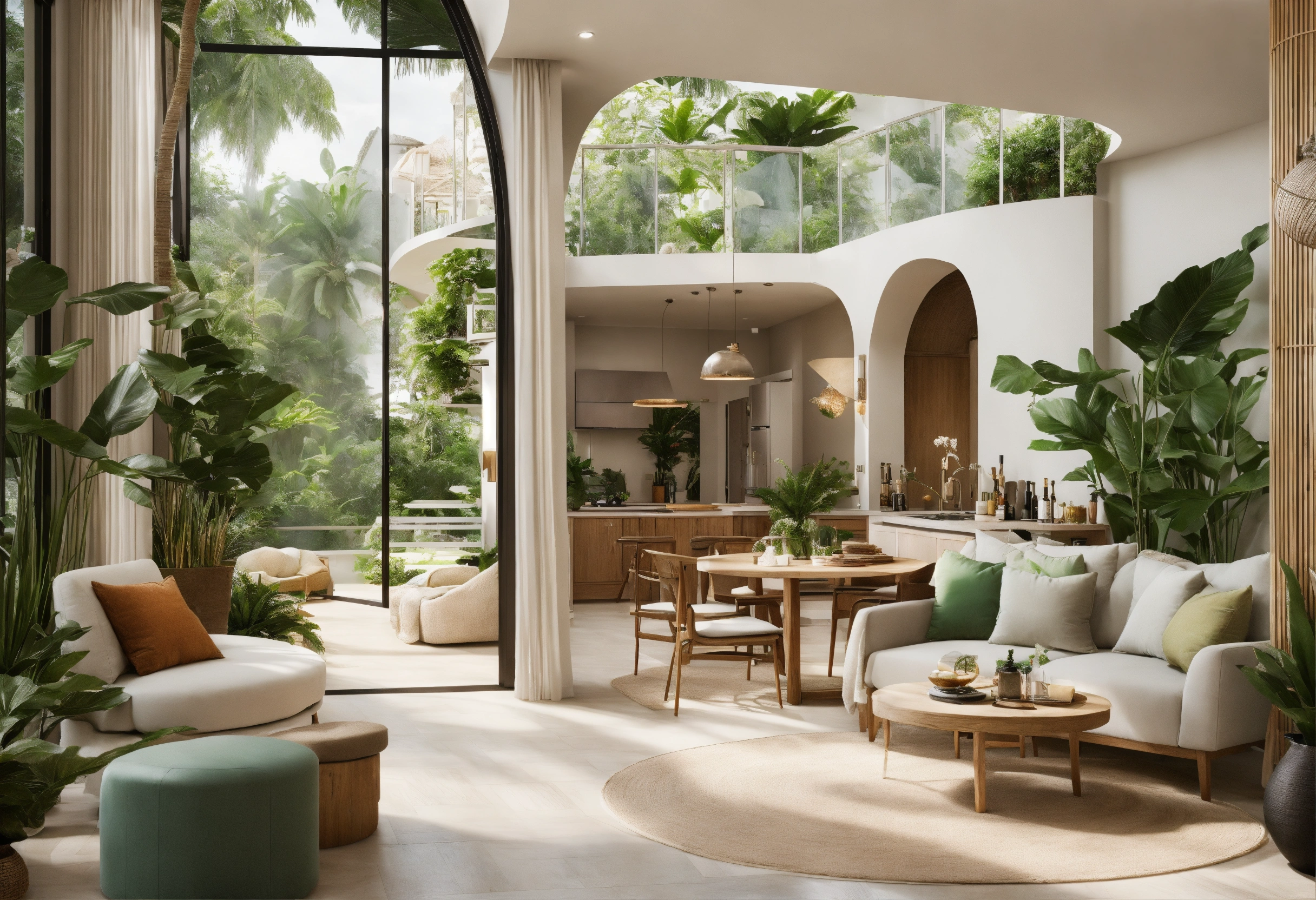Lexica - Modern take on upscale bali inspired small condo white round ...