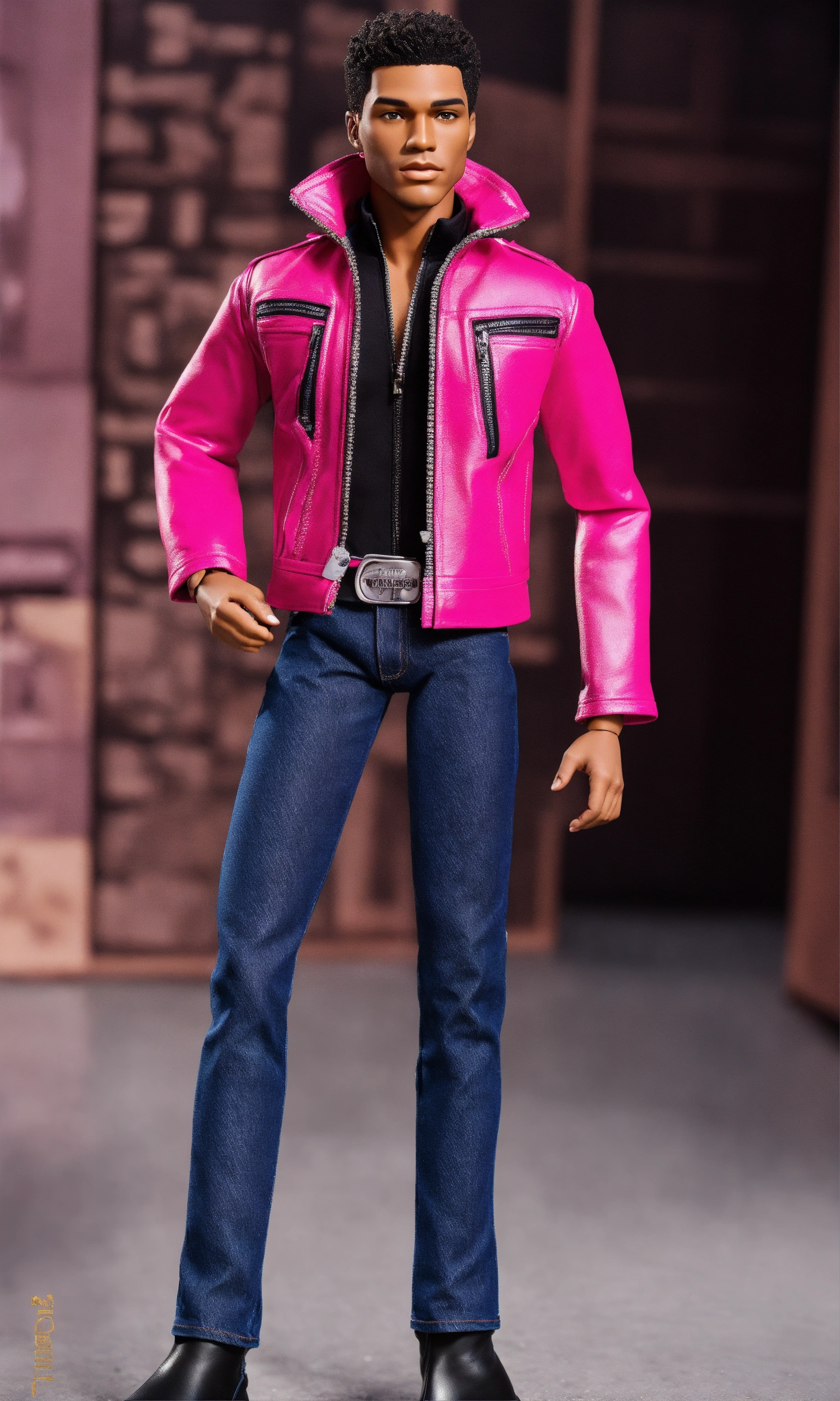 Lexica - Design the packaging for a Ken doll in a stylish, black ...