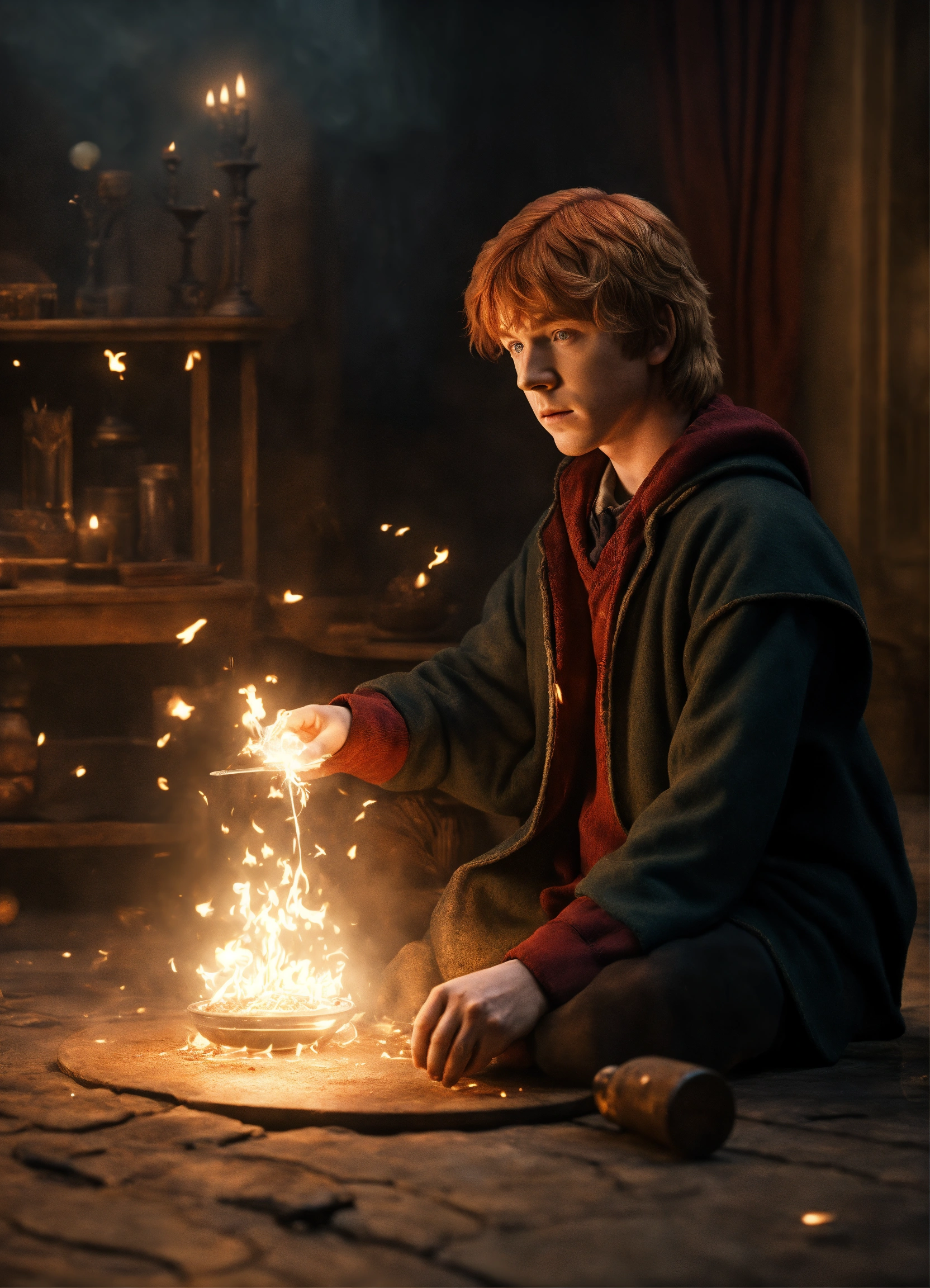 Lexica - Ron weasley doing magic spells, HDR, 4K, ultra realistic ...