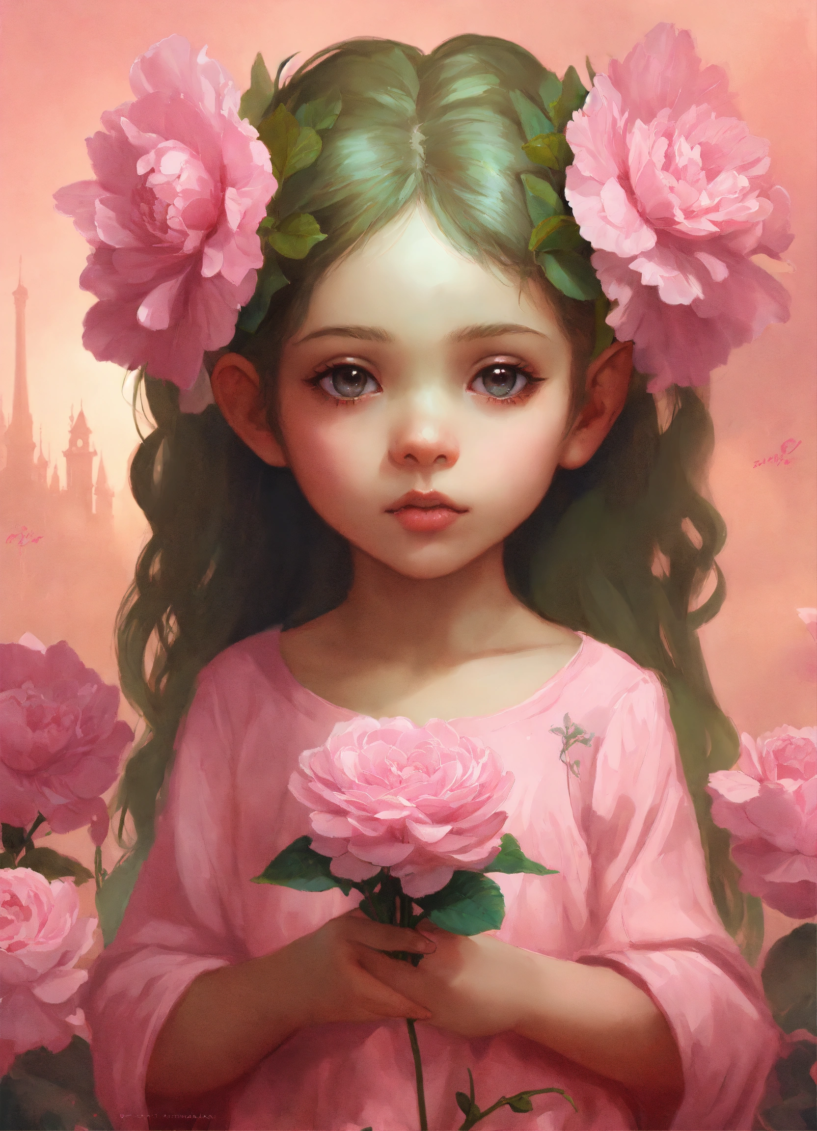 Lexica - Portrait and shot full body of a pink Baby cute little goblin ...