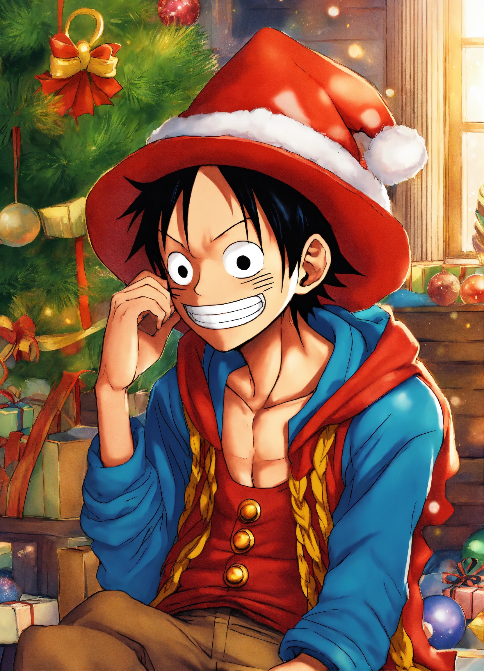 Lexica - Luffy, One Piece Crew, children's book illustration style ...