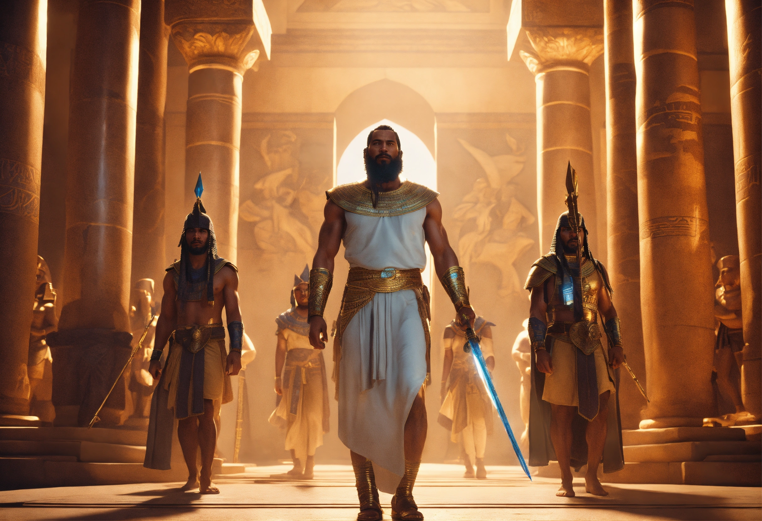 Lexica - Moses young strong man is arrested by pharaoh's guards, in ...