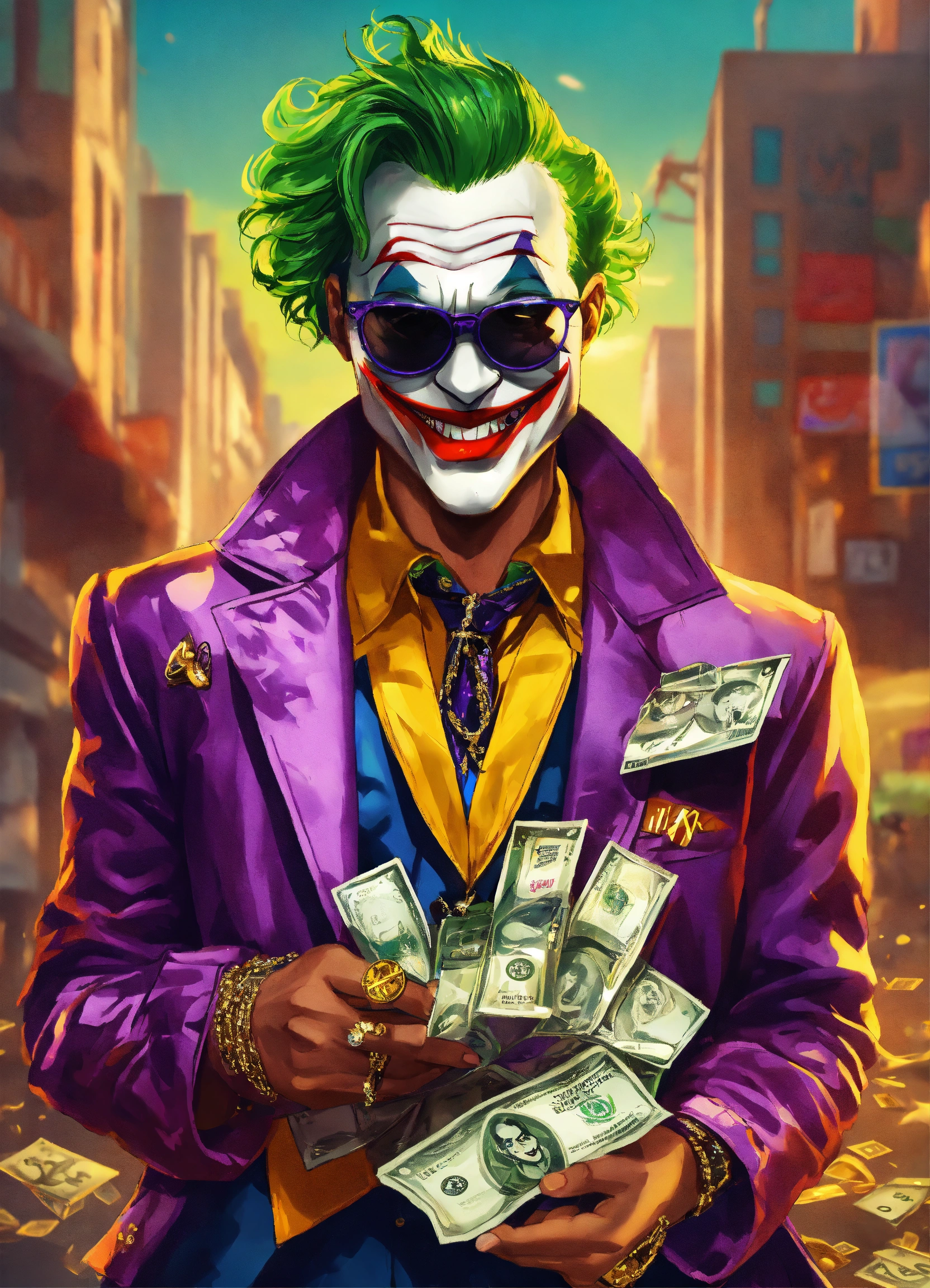 Lexica - Joker in loui vuitton outfit and diamonds gold teeth grill ...