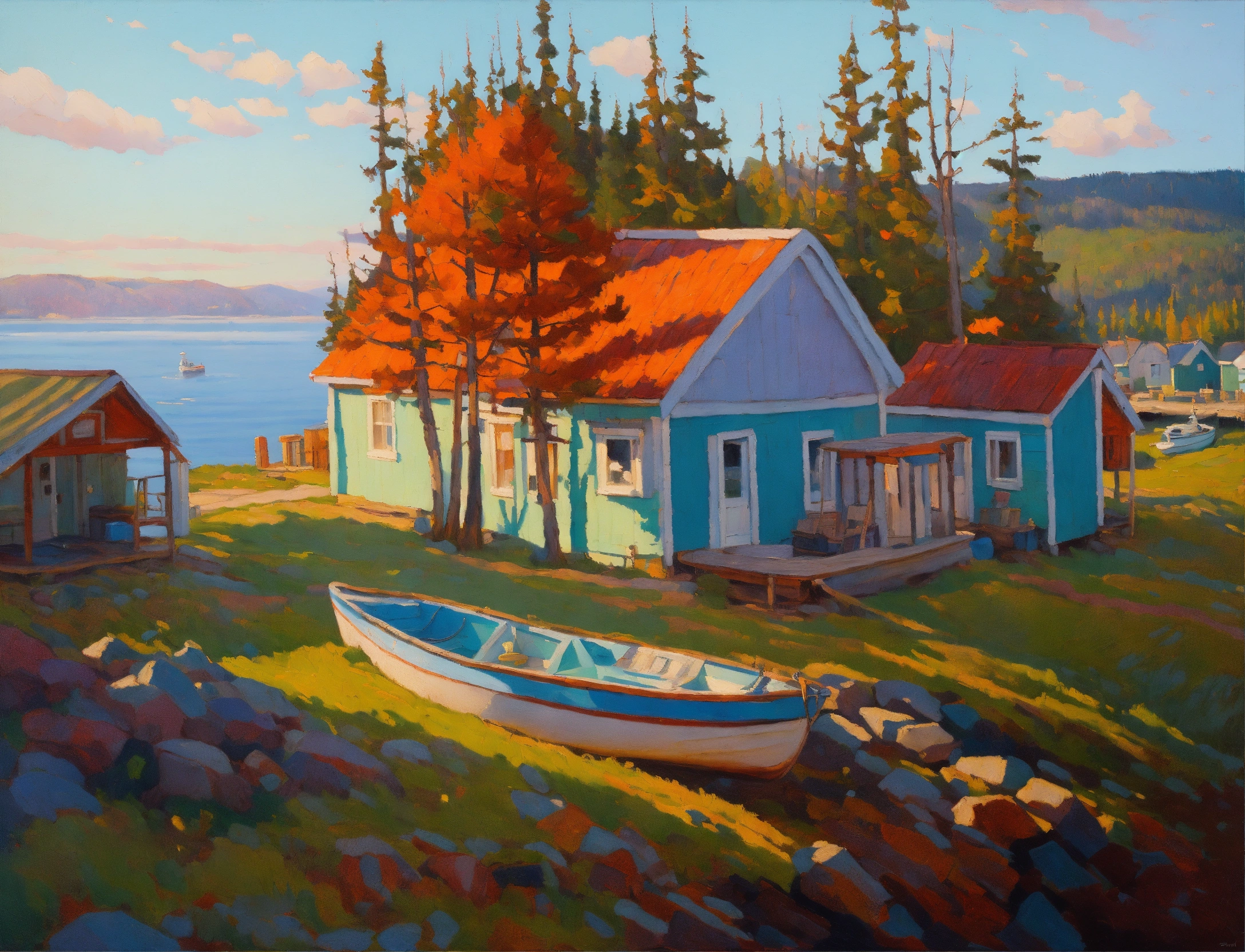 Lexica - Ocean, seashore, gaspé cliff, labrador landscape, rpg style ...
