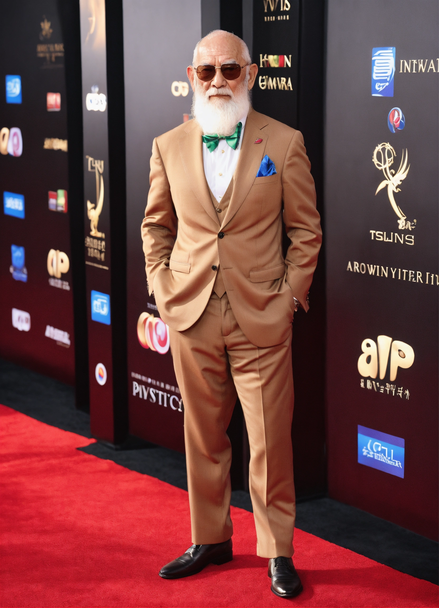 Lexica - Master roshi in a high class suit and tie for the red carpet ...