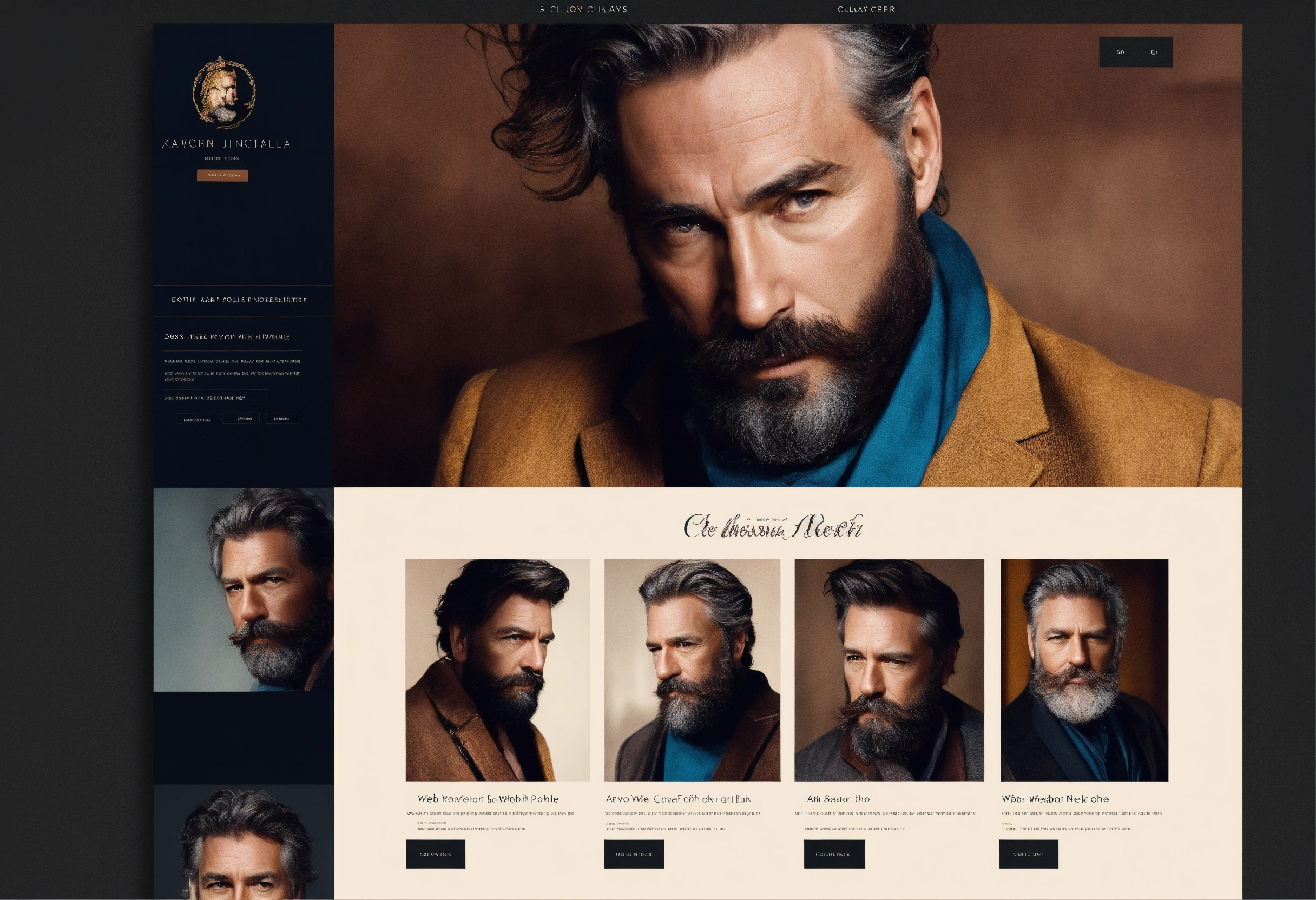 Lexica - Website template, online portfolio in colors, with very classy ...