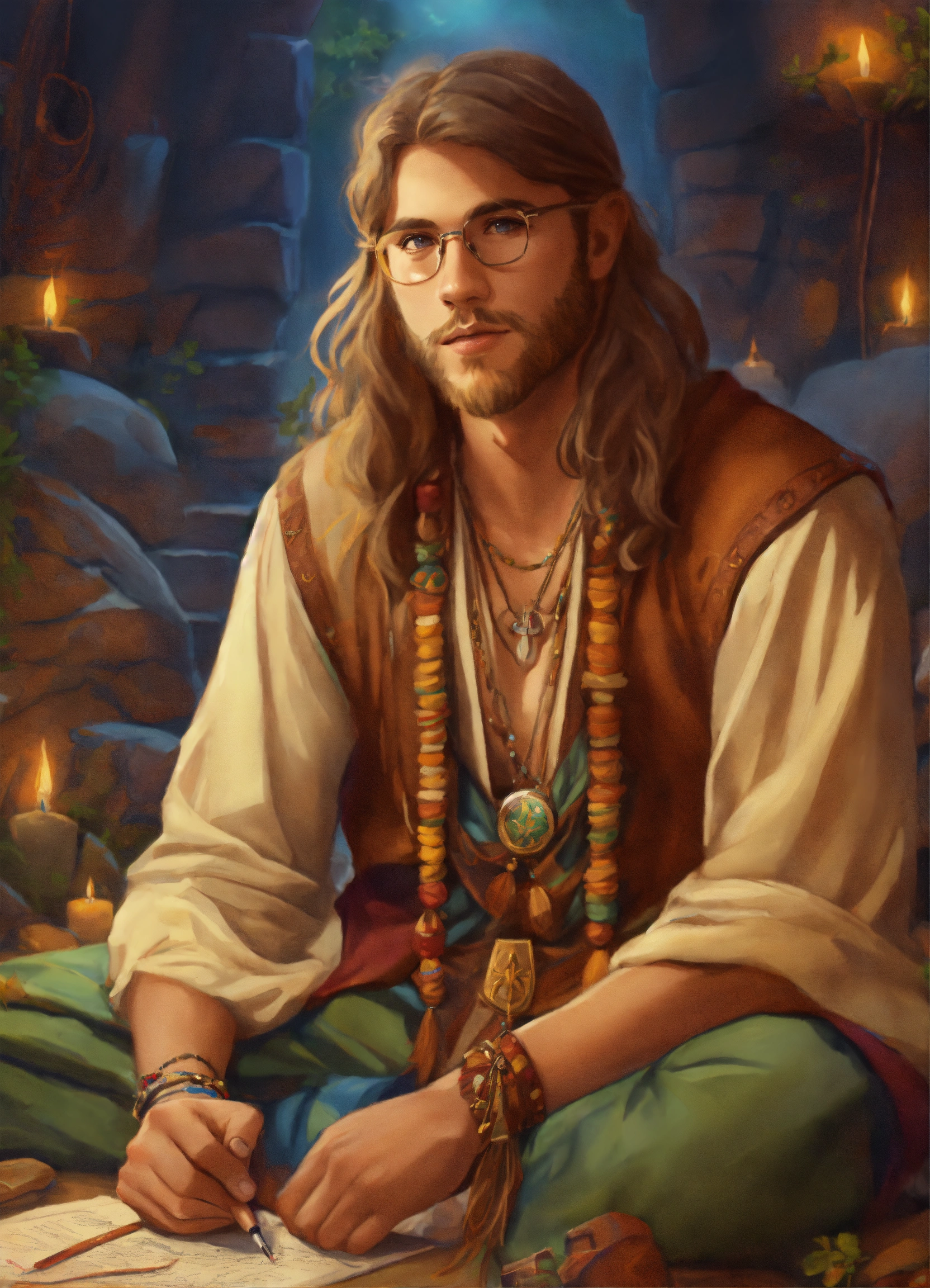 Lexica - Hippie mormon youth pastor realistic drawing fantasy dungeons ...