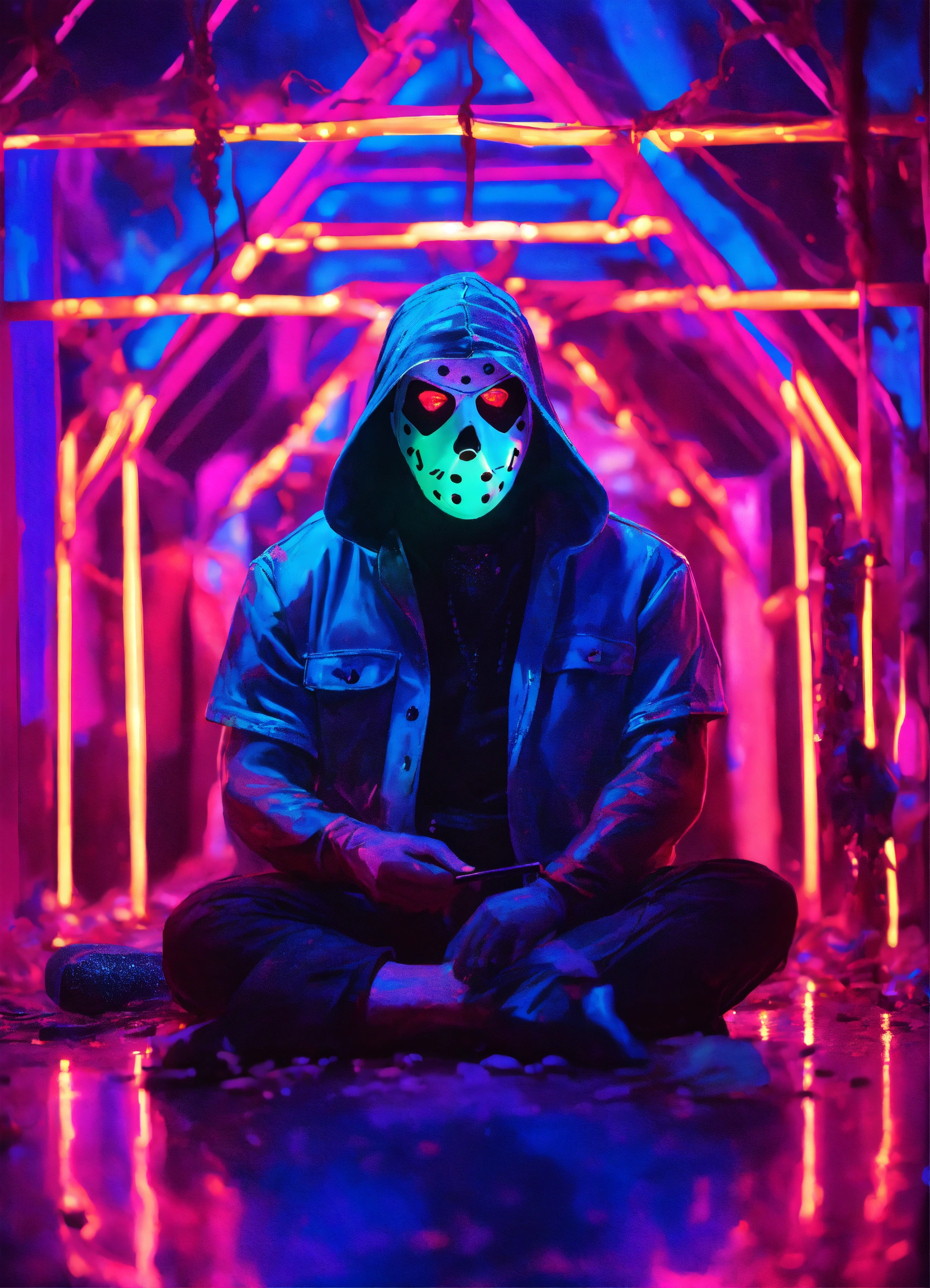 Lexica - Perfect focus Jason Voorhees diamond neon black light DMT ...