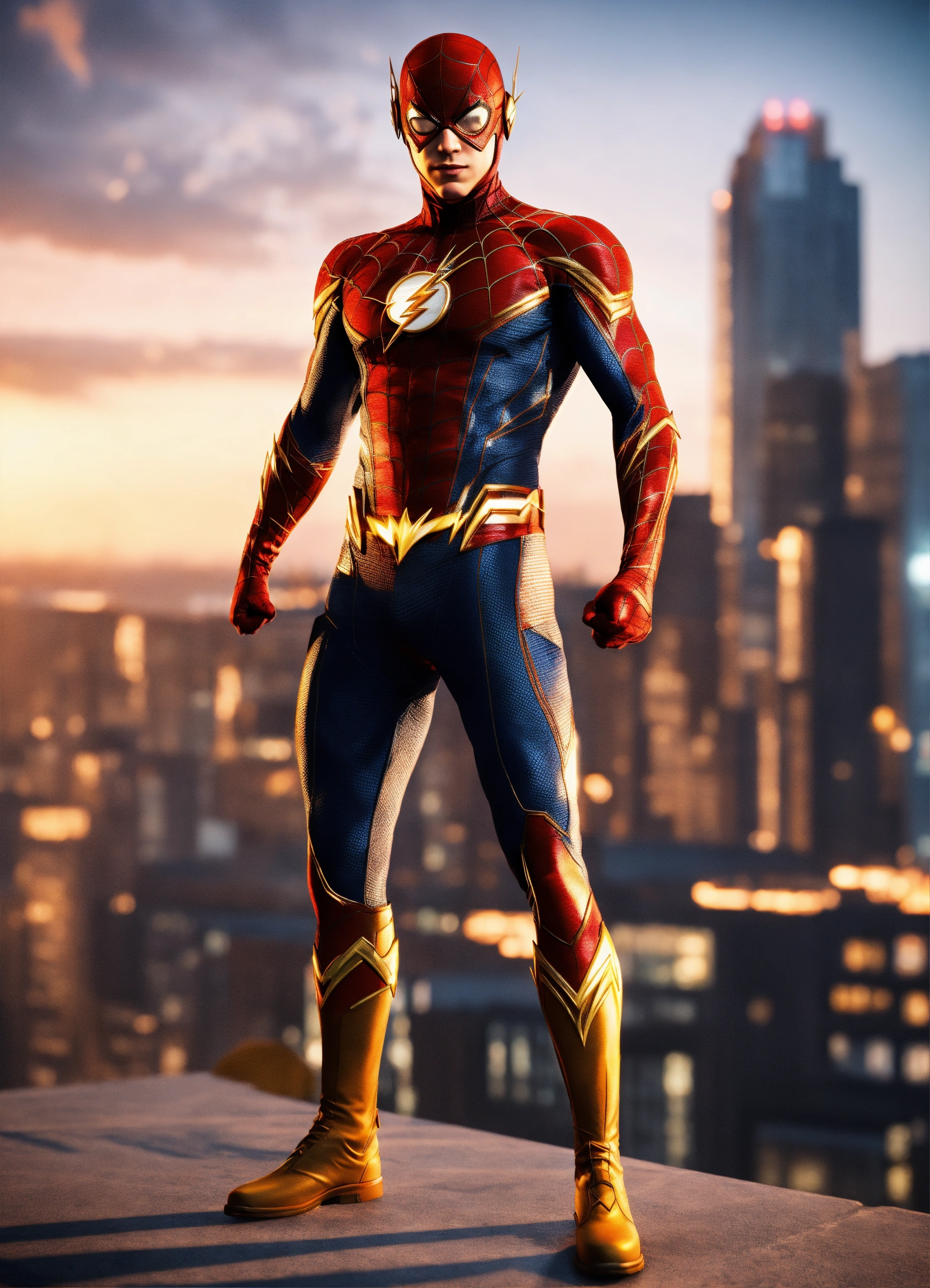 Lexica - The flash but spiderman, unreal engine render, 8k