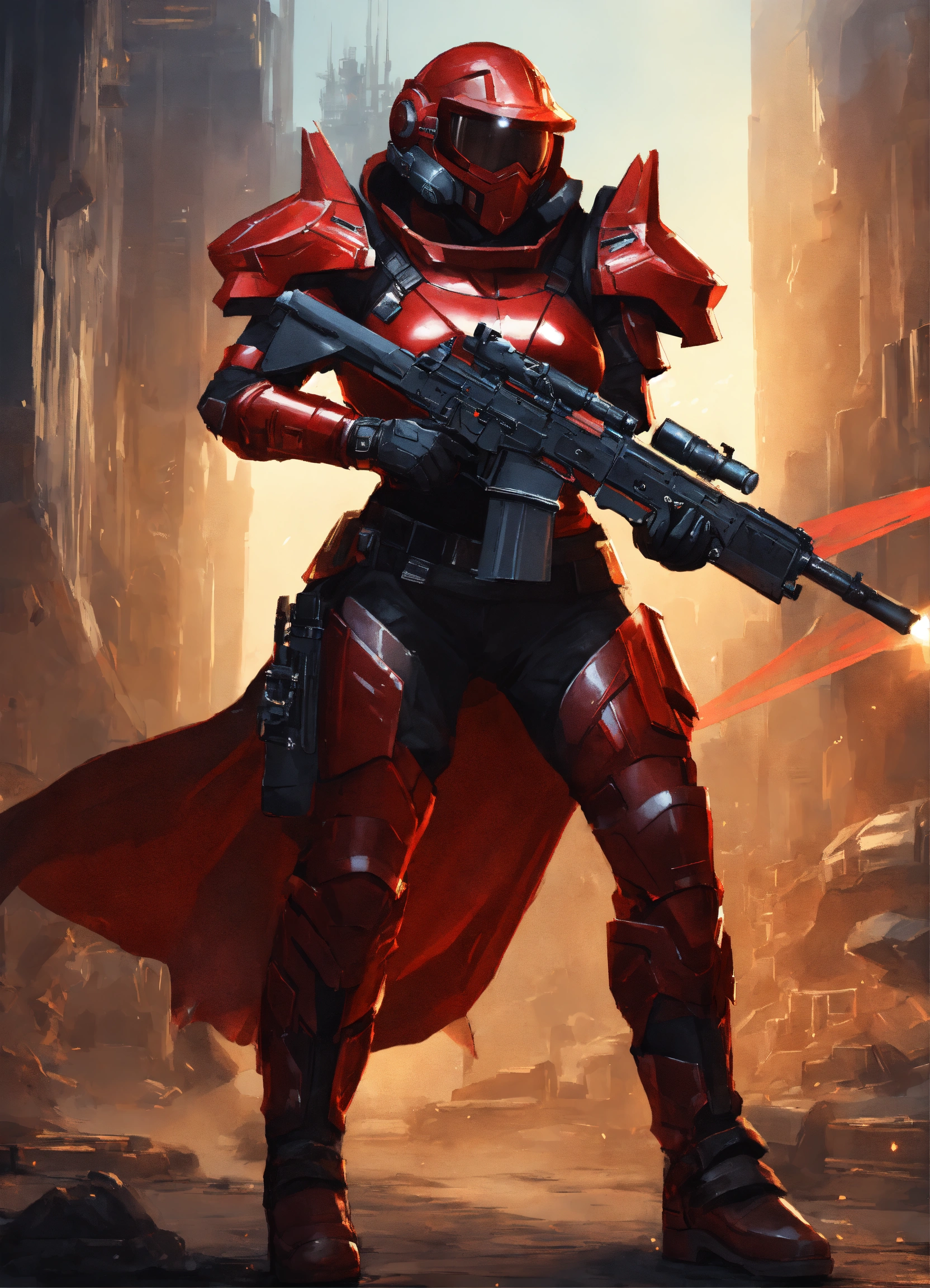 Lexica - Full body of an dwarf sci fi soldier wearing heavy sci fi ...