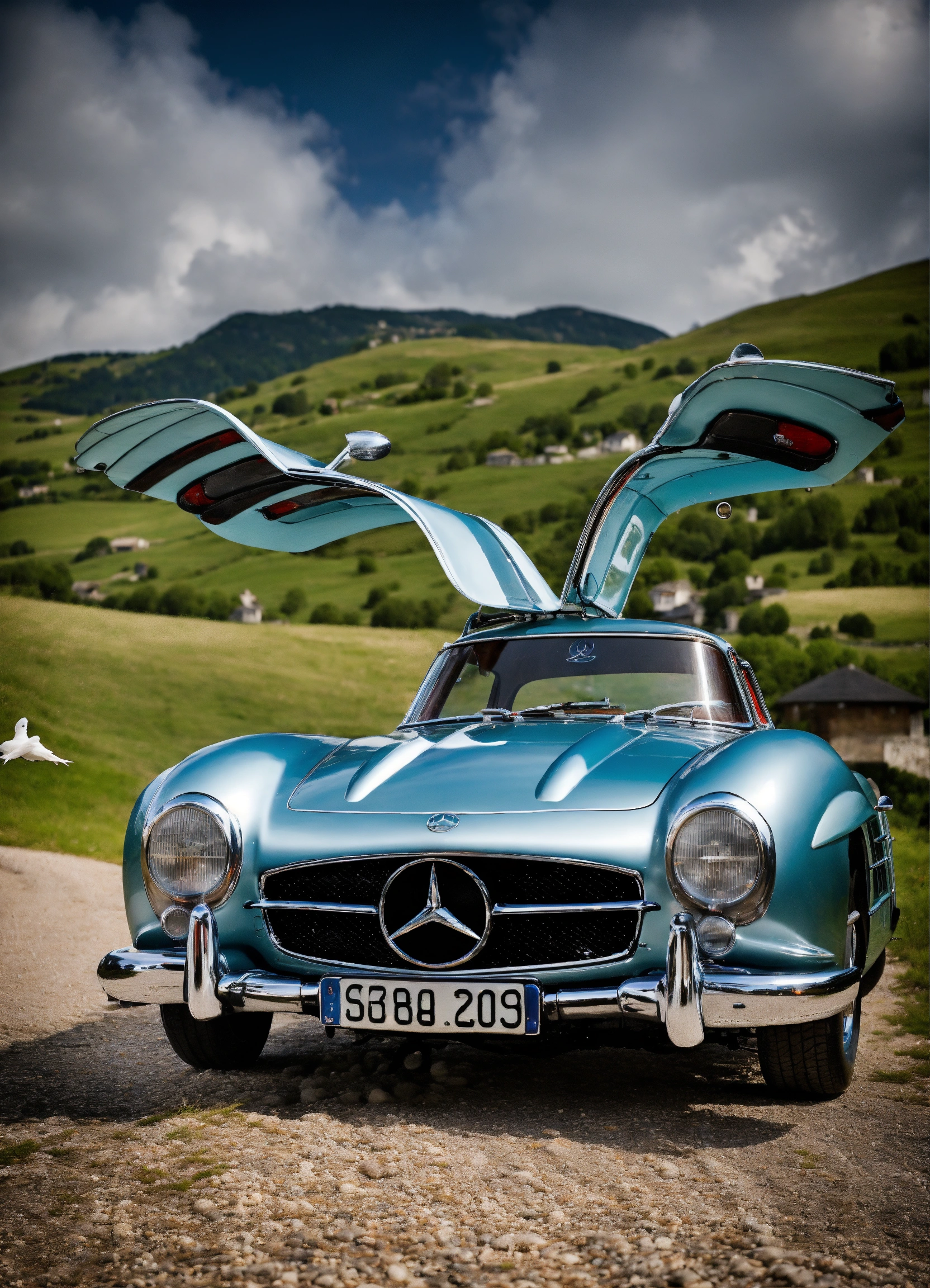 Lexica - Générez des images de la légendaire Mercedes-Benz 300 SL avec ...