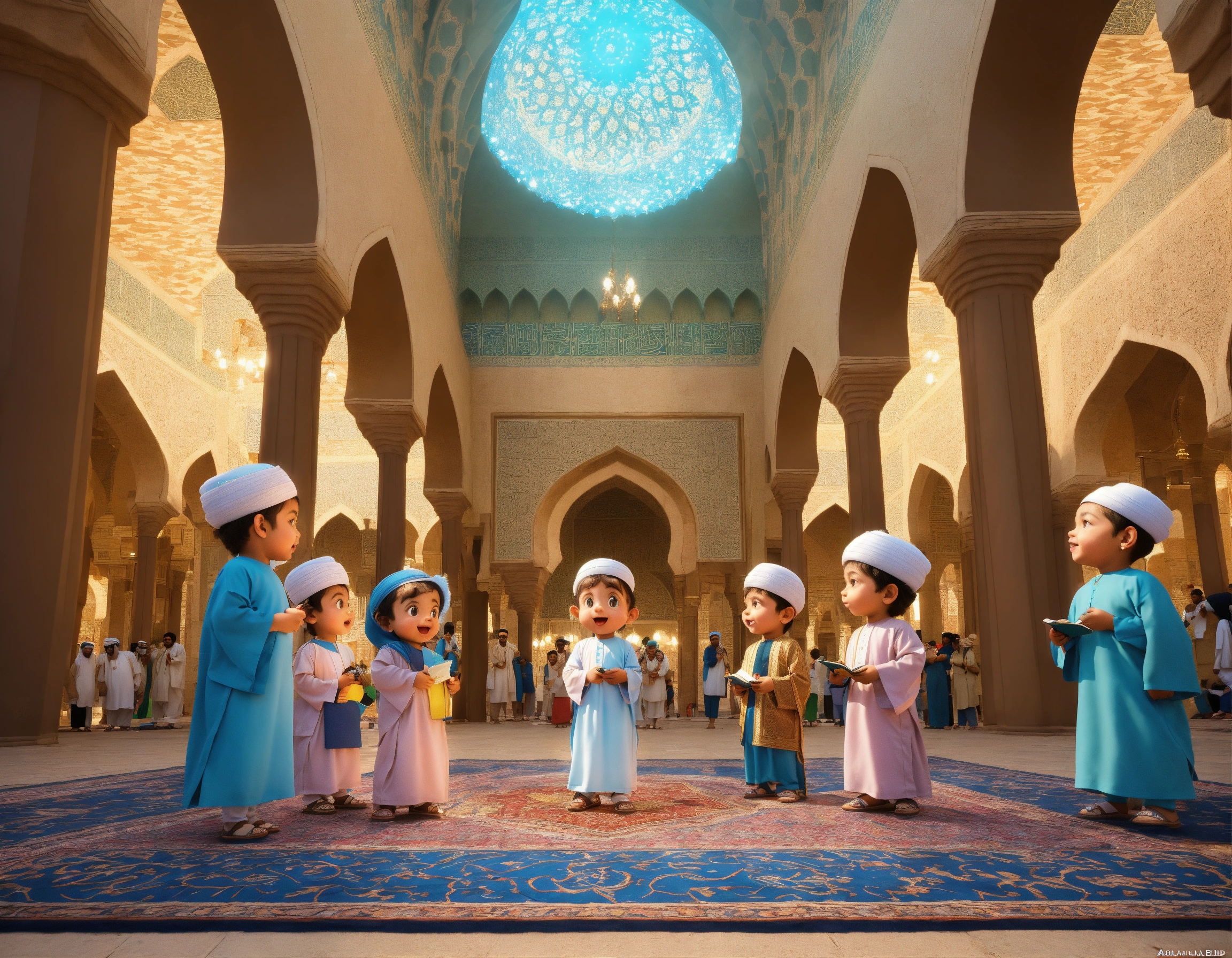 Lexica - 3D mascot of Islamic hero as a child, Abdullah bin Mas'ud was ...