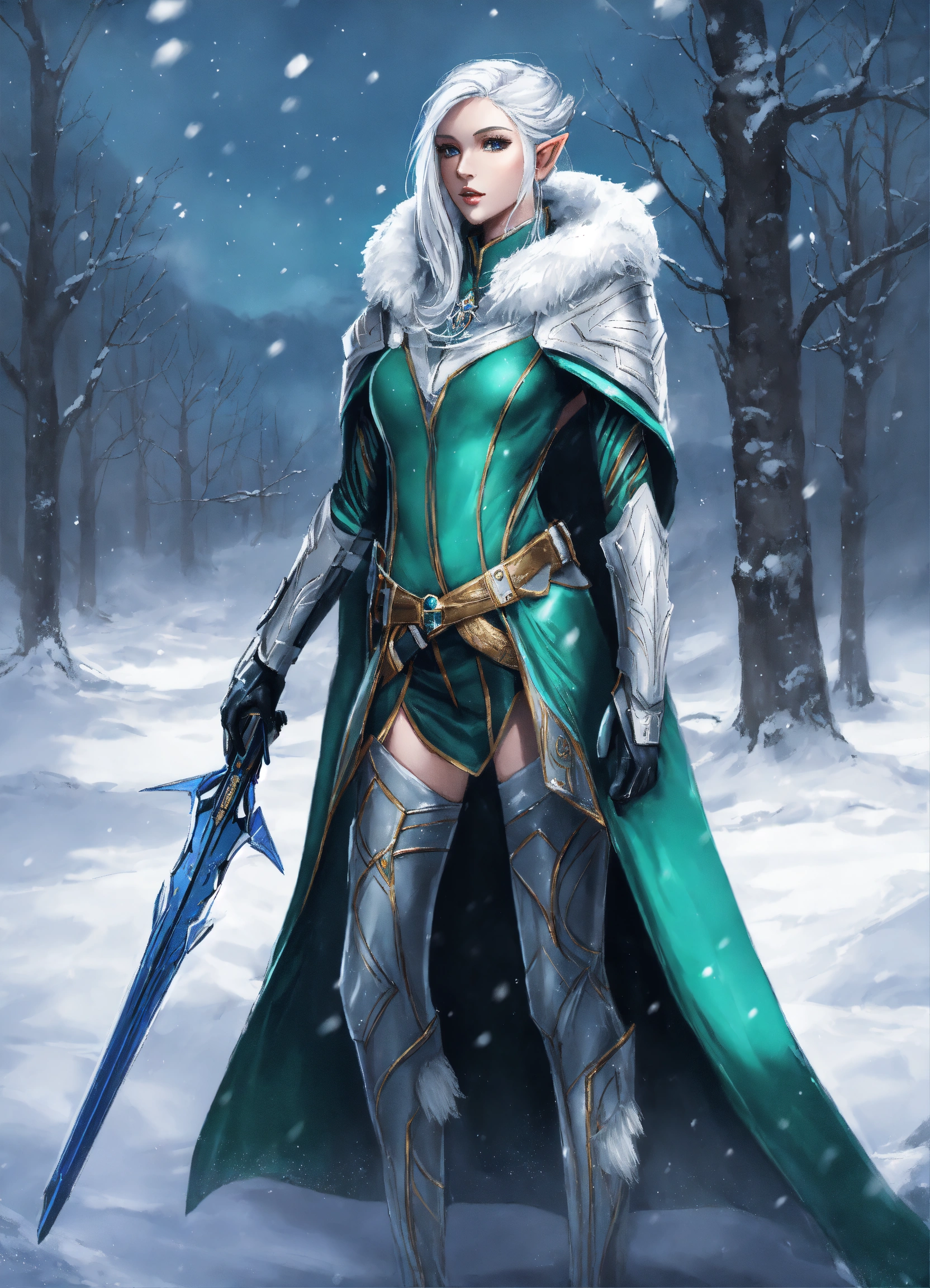 Lexica - Full body drawing of a sci fi high elf, royalty, futuristic ...