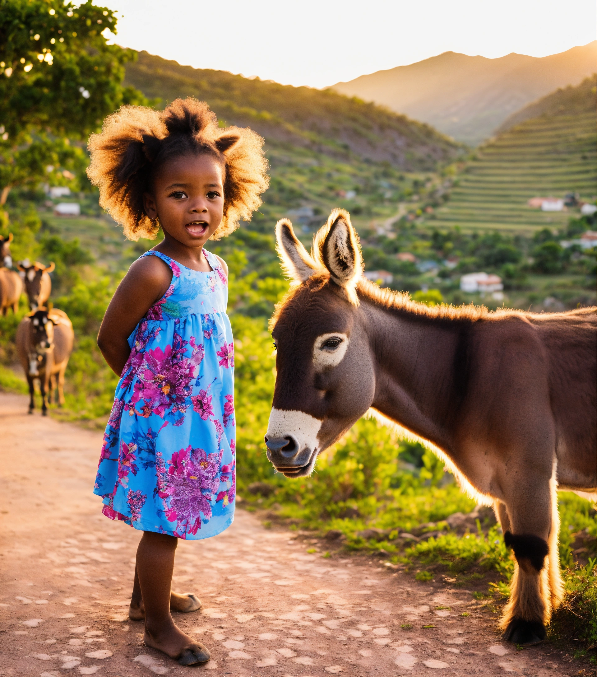 Lexica - 3 year-old Caribbean girl Emunah's amazed expression as she ...