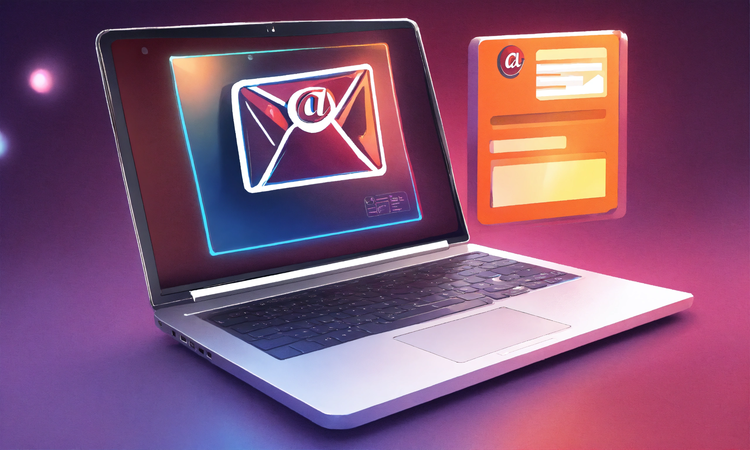 Lexica - Email address on laptop illustration